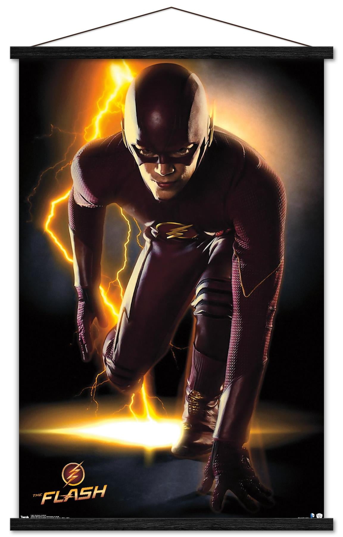 DC Comics TV - The Flash - Portrait Wall Poster with Wooden Magnetic ...