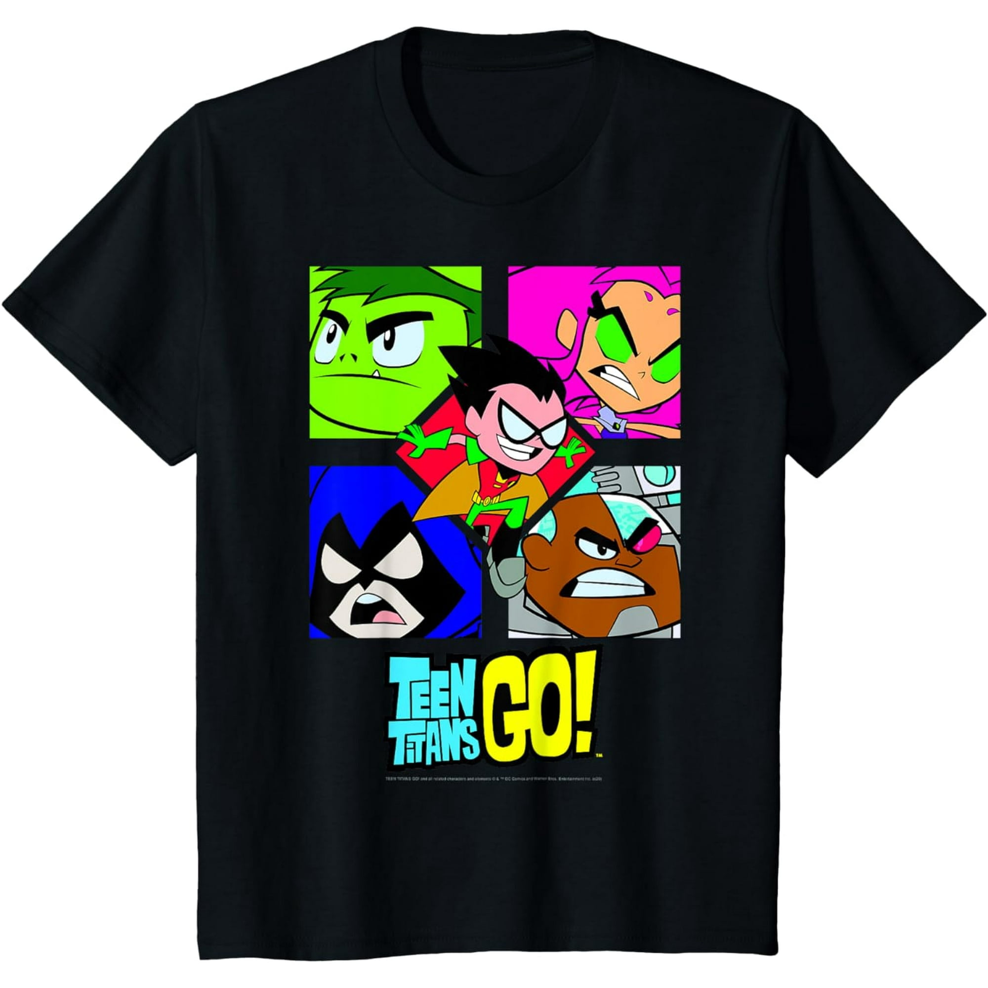 DC Comics Teen Titans Go! Group Shot Box Up pure cotton T-Shirt ...