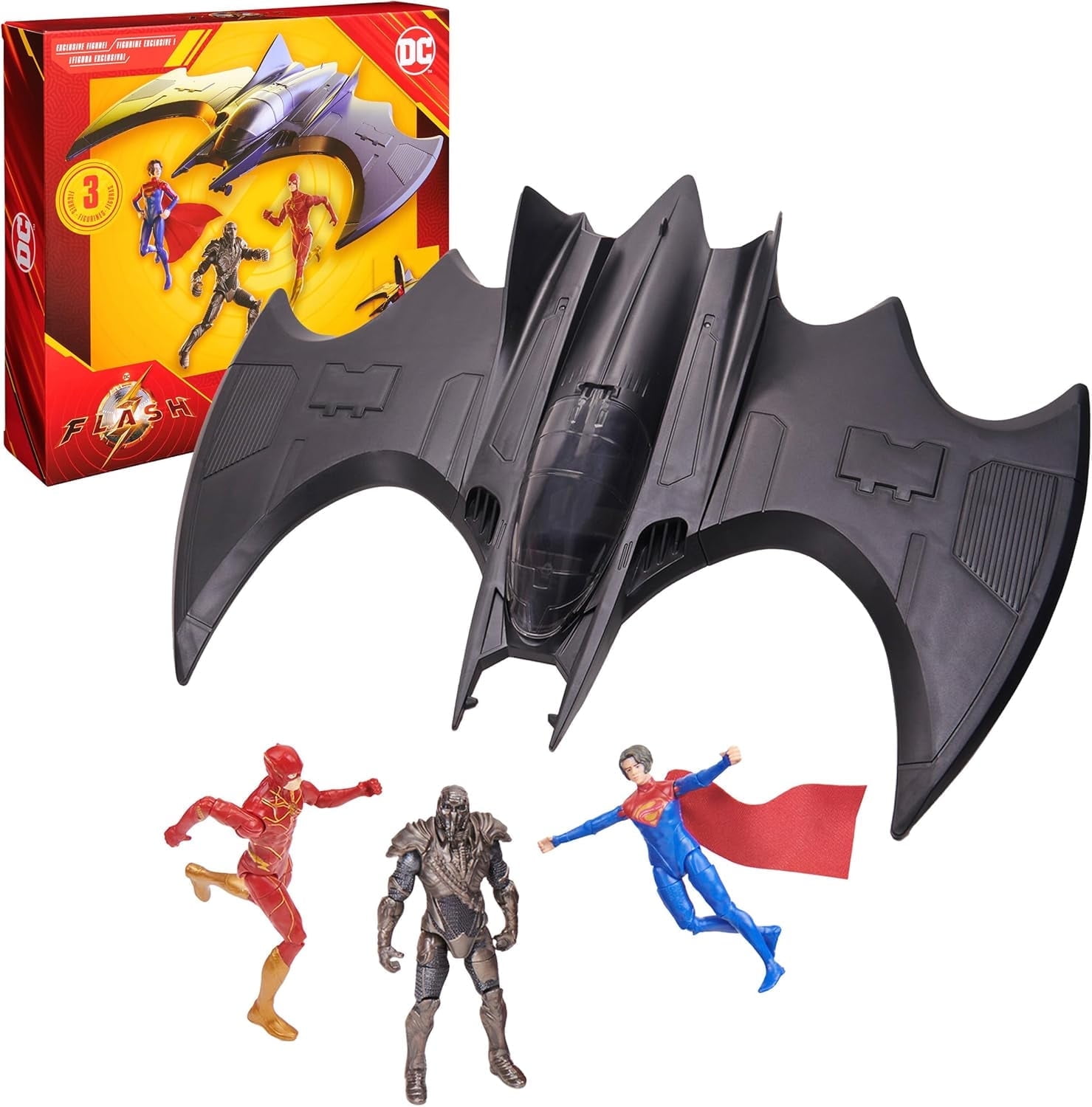 DC Comics, The Flash Batwing Battle Set | Supergirl, NAM-Ek, Flash Action Figures, 4-inch | Kids ...
