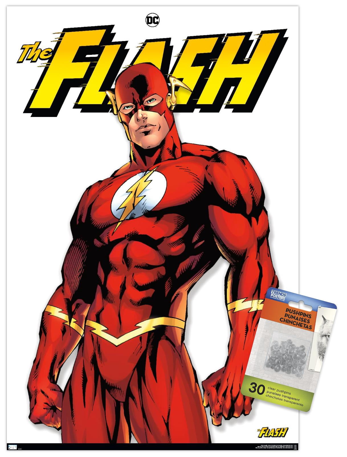 DC Comics - The Flash Feature Series Wall Poster with Push Pins, 14.725 ...