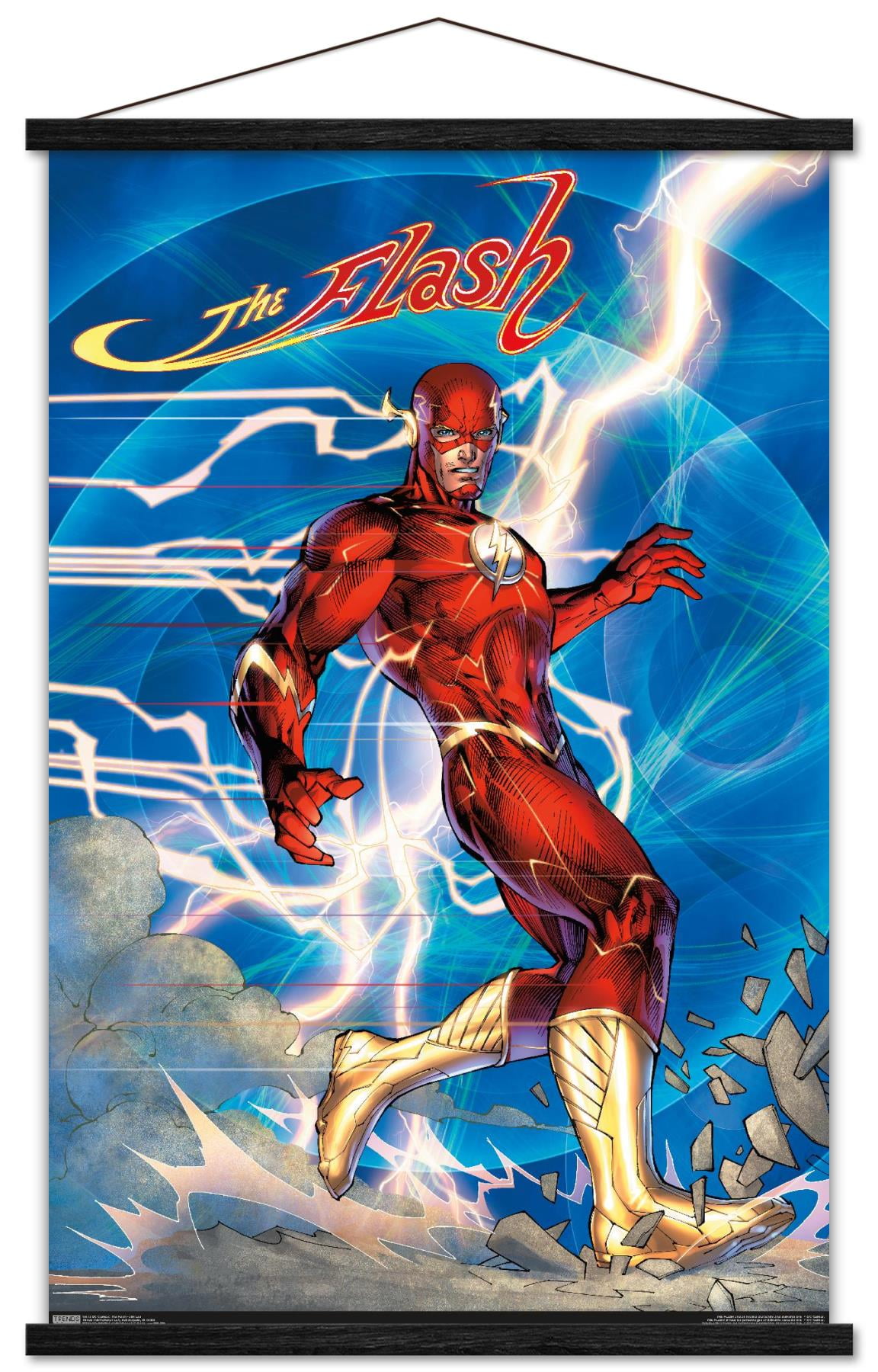 DC Comics - The Flash - Jim Lee Wall Poster with Wooden Magnetic Frame ...