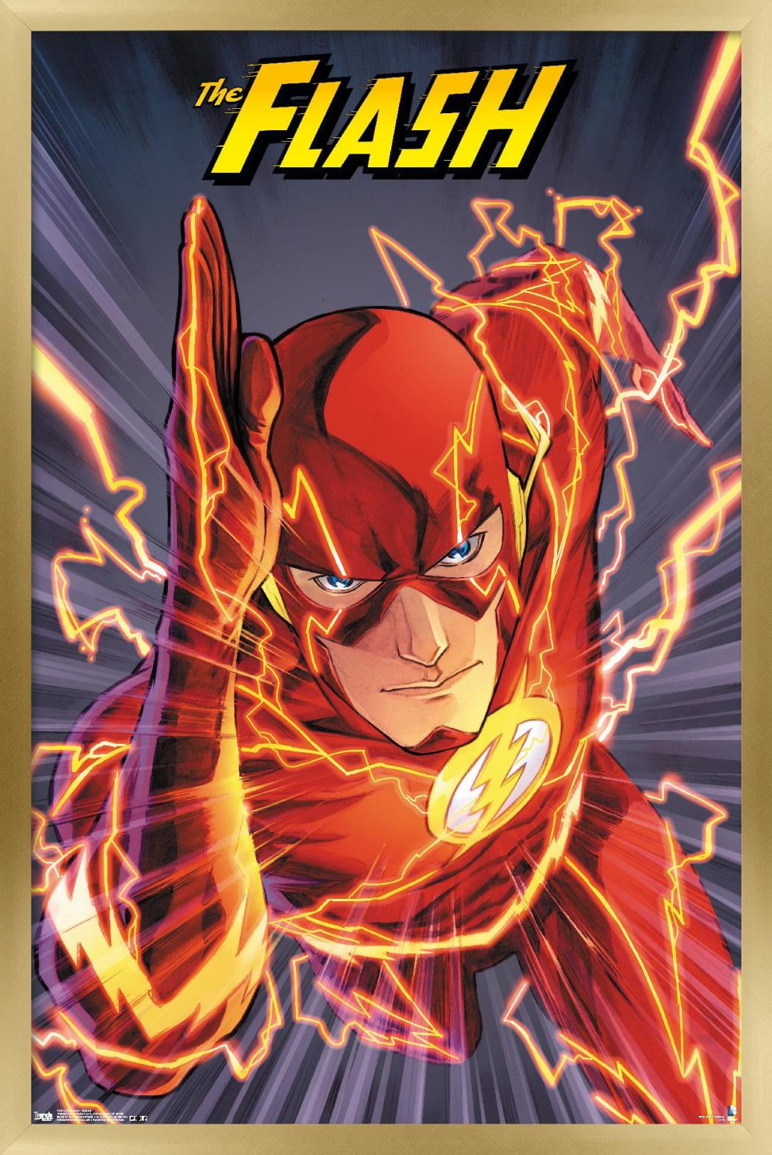DC Comics - The Flash - Speed Wall Poster, 22.375" x 34", Framed ...