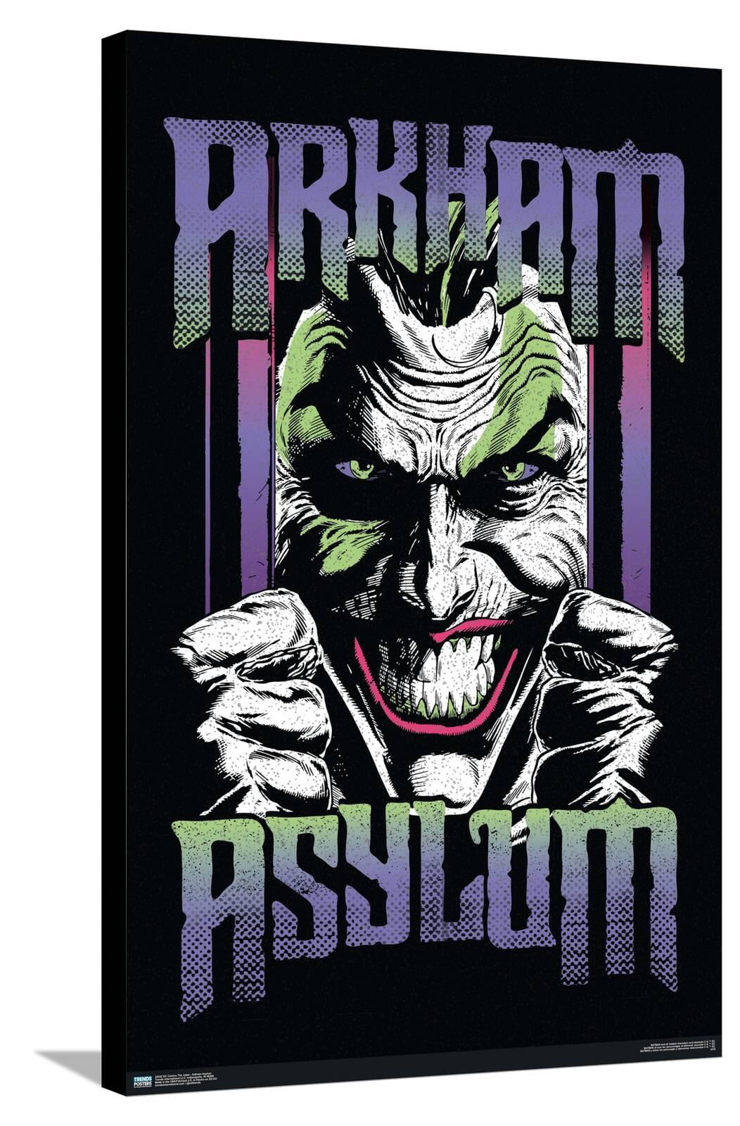 DC Comics The Joker - Arkham Asylum Canvas Wall Poster, 22.375" x 34 ...