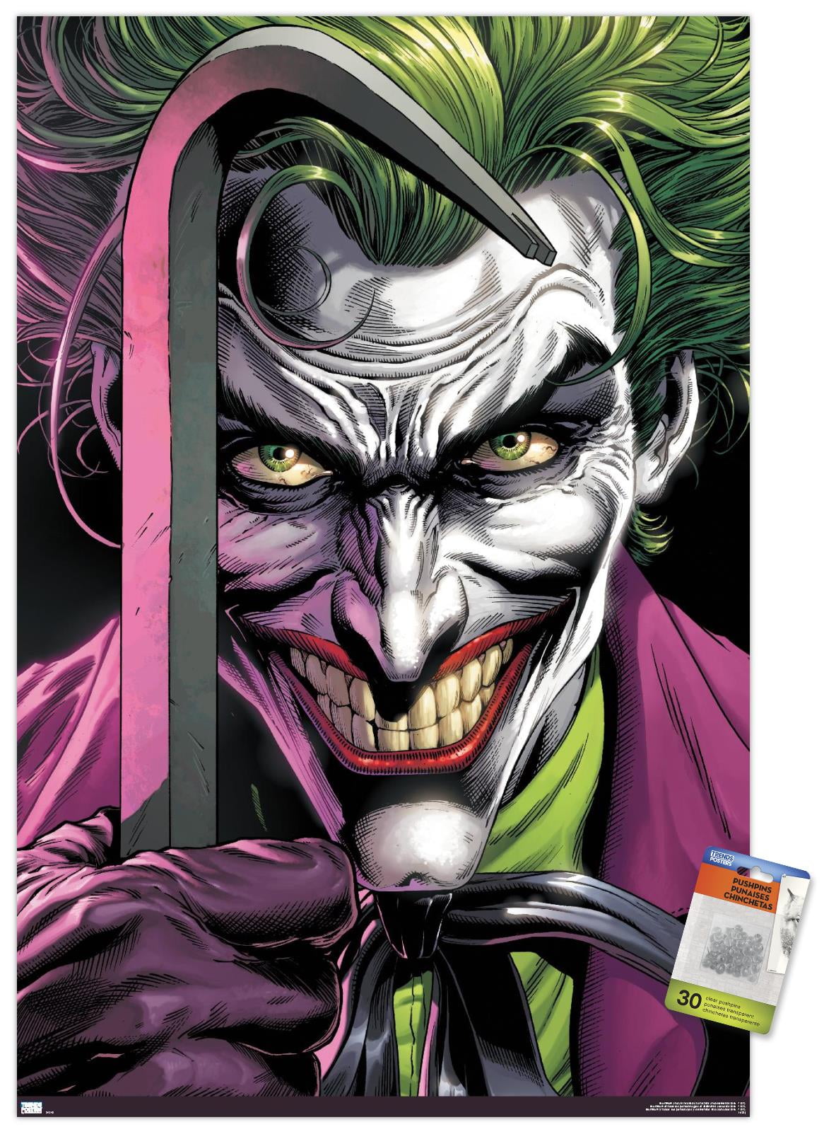 DC Comics The Joker - Crowbar Wall Poster with Push Pins, 22.375" x 34 ...