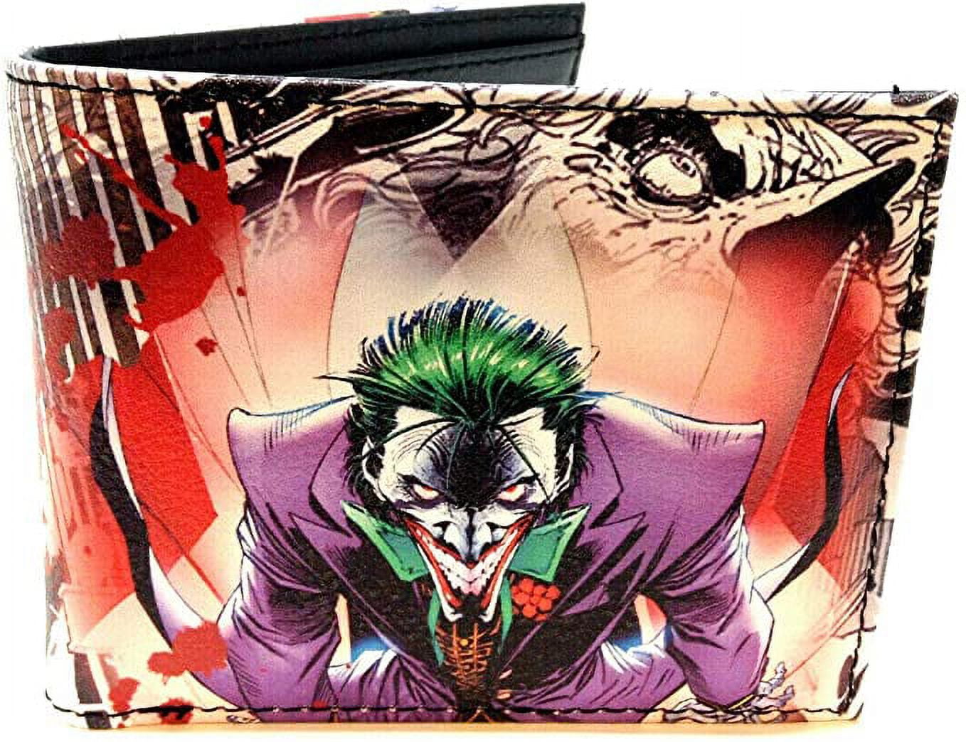 DC Comics The Joker Sublimated Graphic Print PU Faux Leather Men's ...