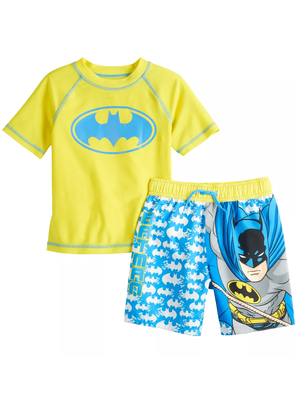DC Comics Toddler Boys' Batman Rash Guard and Swim Trunks Set, Sizes 2T ...