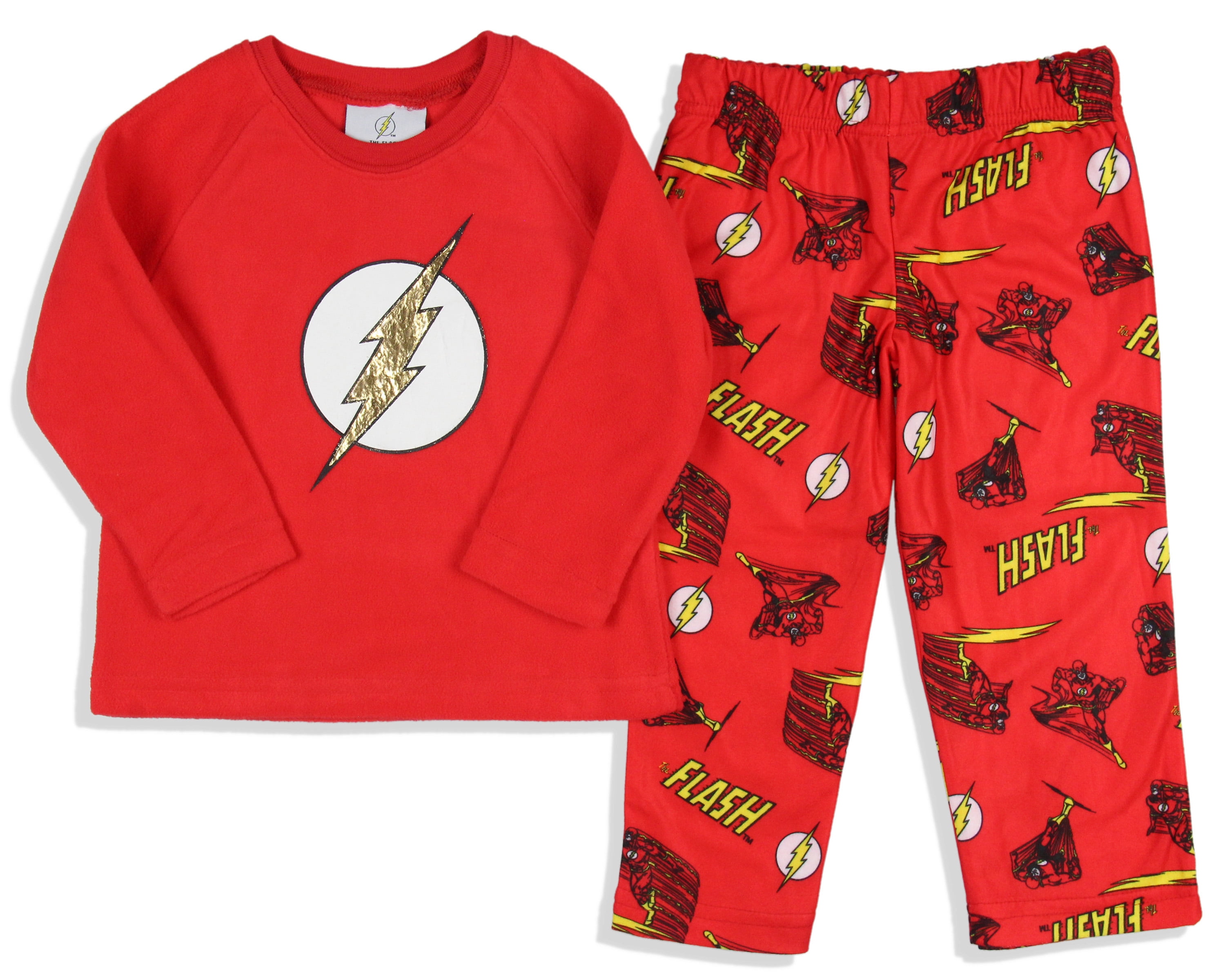 DC Comics The Flash Toddler Boys' Superhero Pajama Set, Classic Logo ...