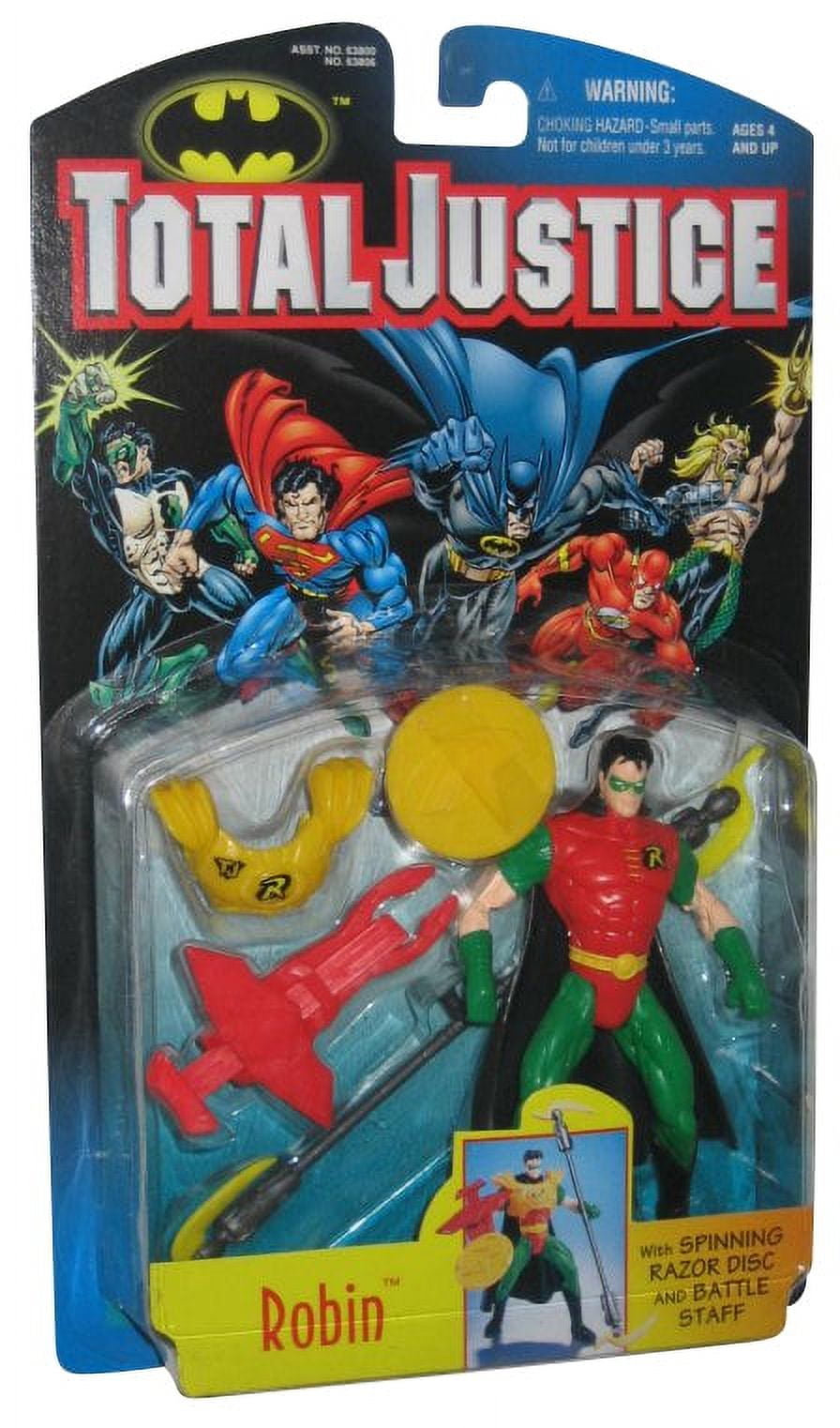 DC Comics Total Justice Robin Spinning Razor Disc & Battle Staff Action ...