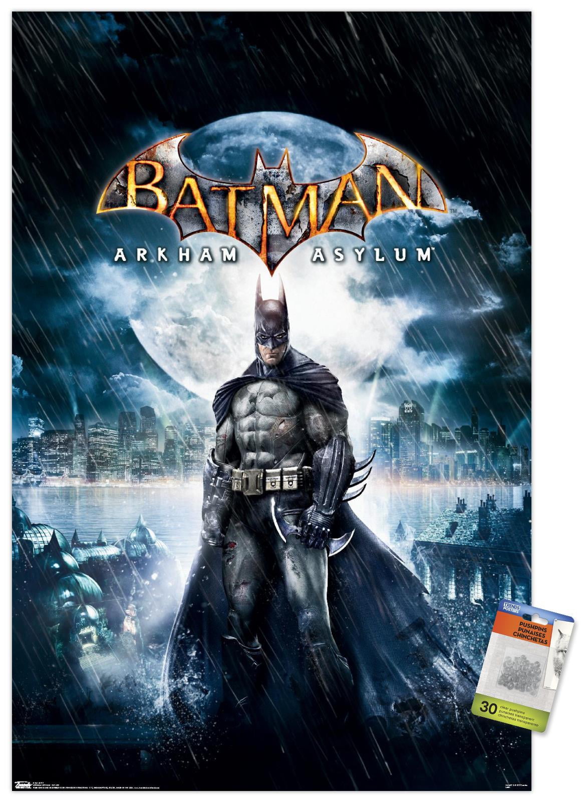 DC Comics VIdeo Game - Arkham Asylum - Key Art Wall Poster with Push ...