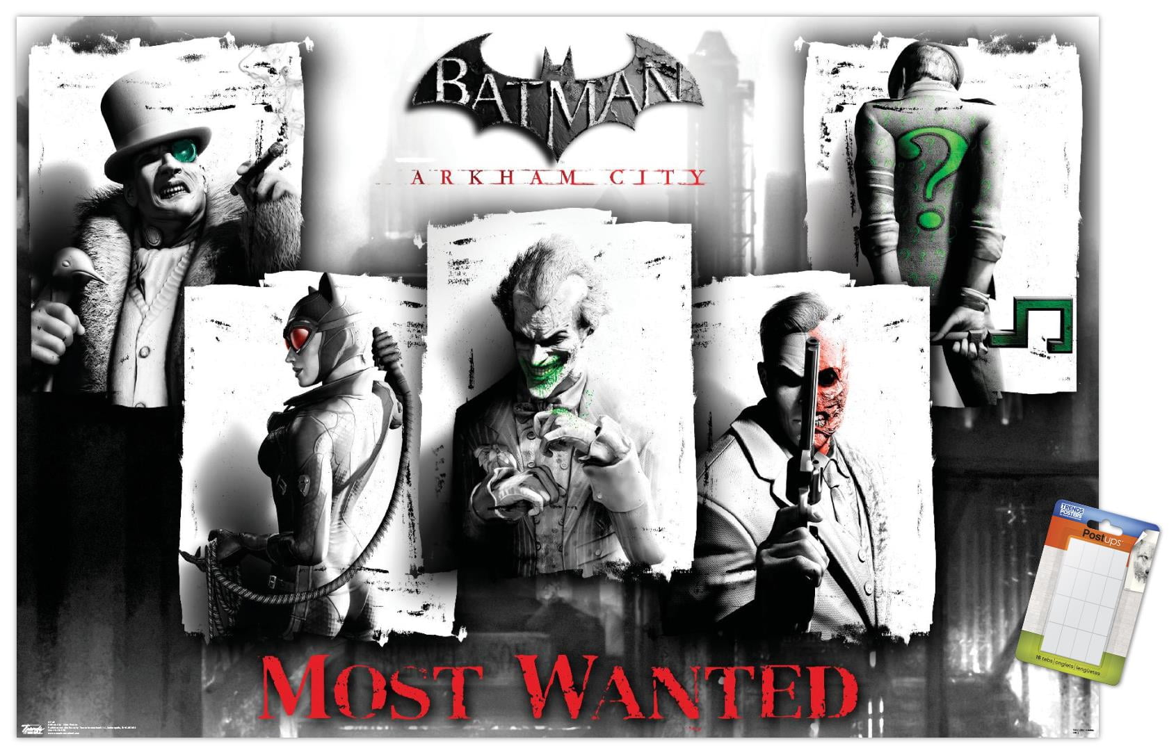DC Comics Video Game - Arkham City - Most Wanted Wall Poster, 14.725" x ...