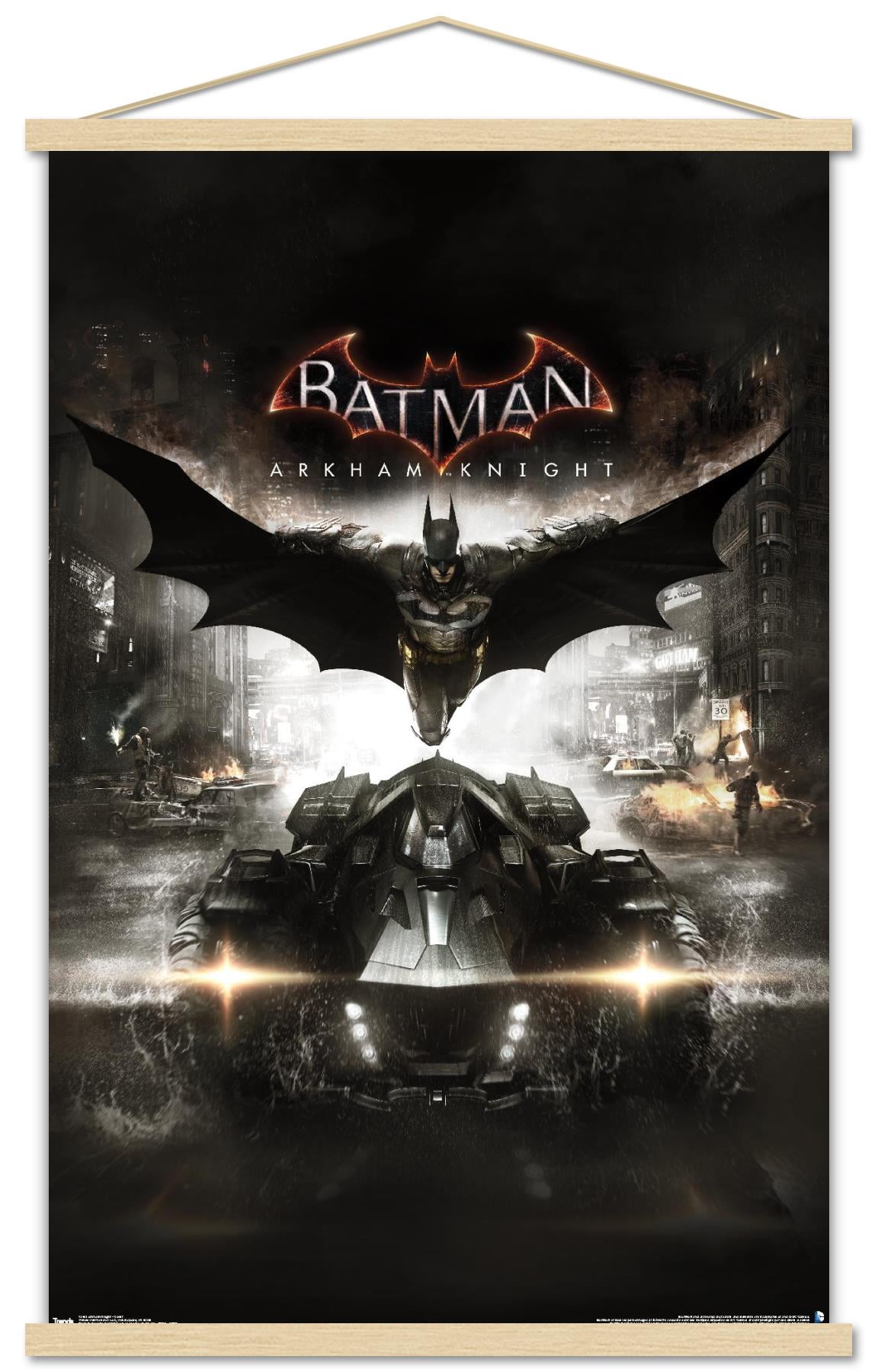 DC Comics Video Game - Arkham Knight - Key Art Wall Poster with Wooden ...