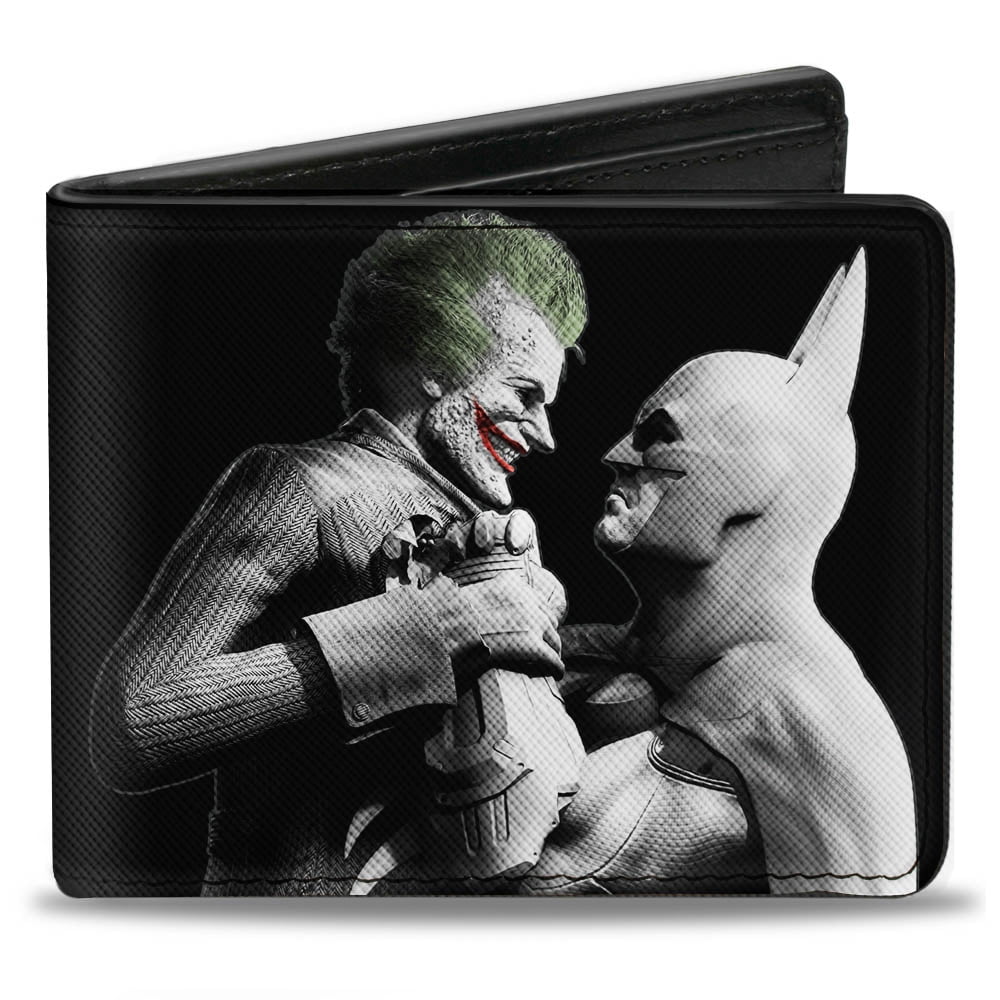 DC Comics Wallet, Bifold, Arkham City Batman Joker Fight Pose Black ...