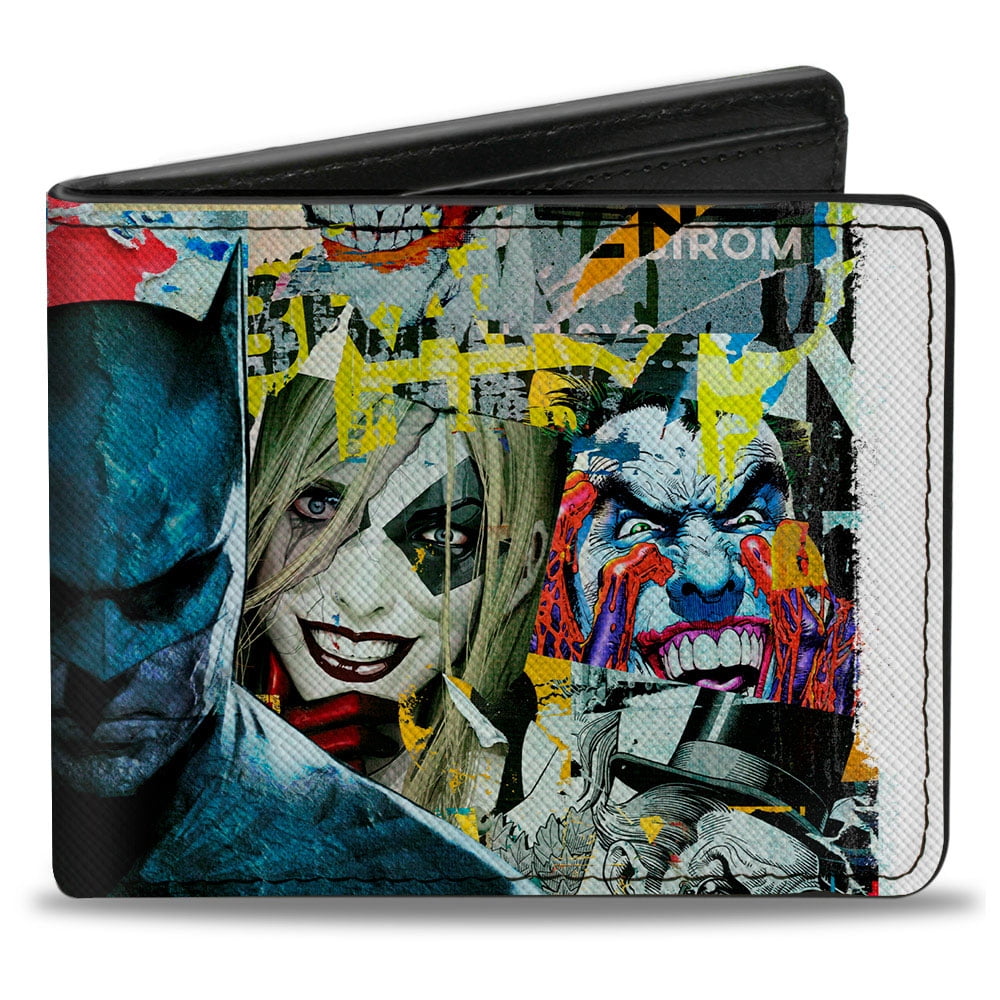 DC Comics Wallet, Bifold, Batman and Gotham City Villains Torn Faces ...
