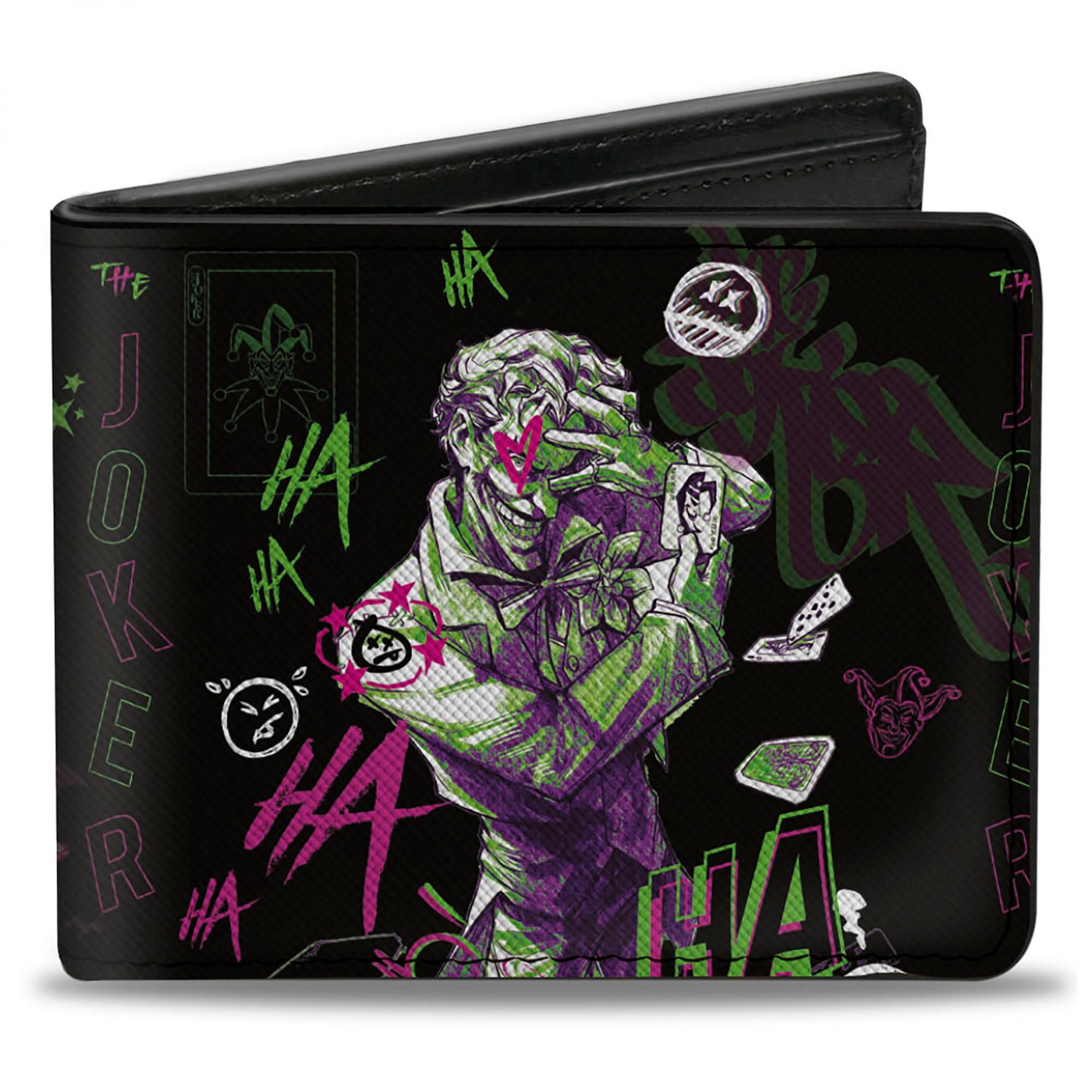 DC Comics Wallet, Bifold, Joker The Clown Prince of Crime Collage Black ...