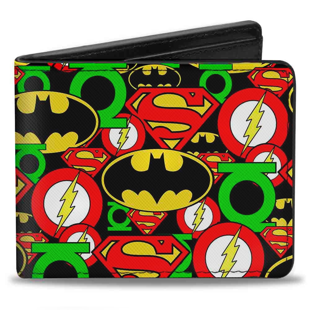 DC Comics Wallet, Bifold, Justice League Stacked Logos, Vegan Leather ...