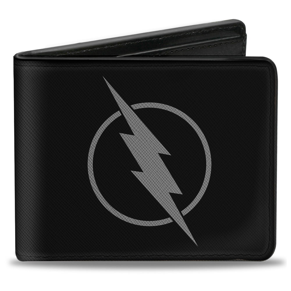 DC Comics Wallet, Bifold, Reverse Flash Logo Black Gray, Vegan Leather ...