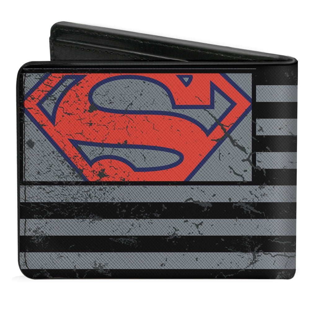 DC Comics Wallet, Bifold, Superman Shield Americana Weathered Gray ...