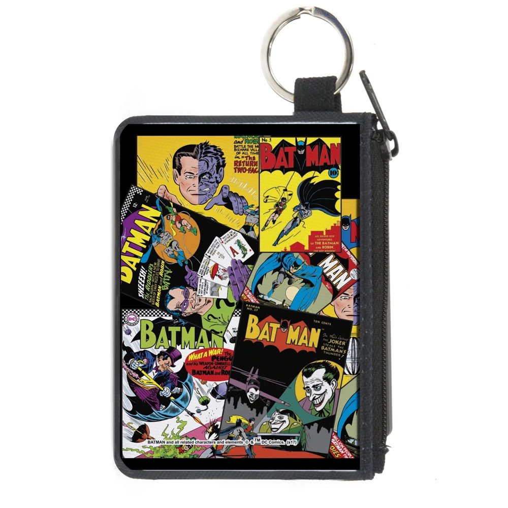 DC Comics Wallet, Coin Purse, Retro Batman Comic Book Covers Stacked ...