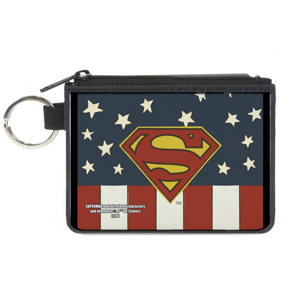 DC Comics Wallet, Coin Purse, Superman Shield Americana Red White Blue ...