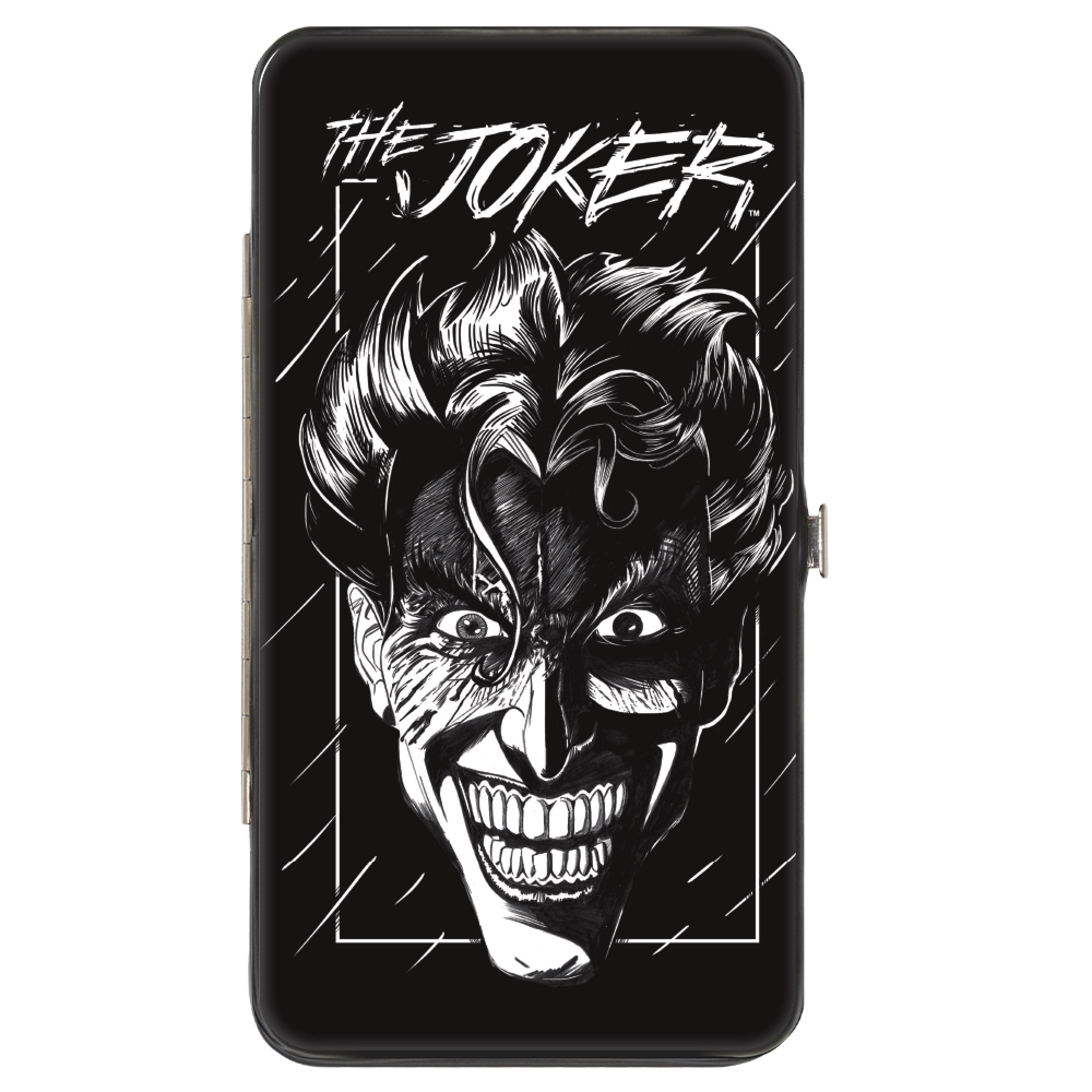 DC Comics Wallet, Hinged, The Joker Smiling Face Sketch Black White ...