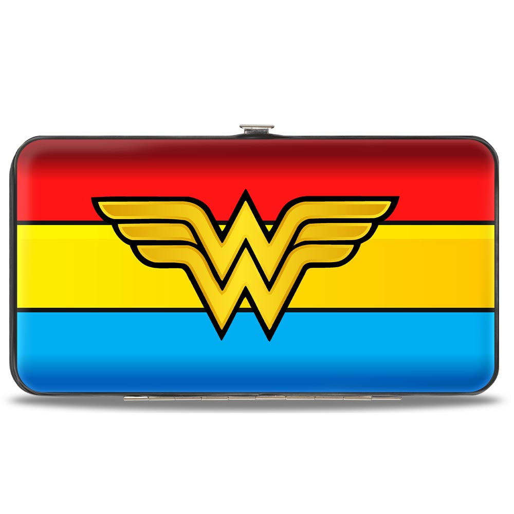 DC Comics Wallet, Hinged, Wonder Woman Logo Stripe Red Yellows Blue ...