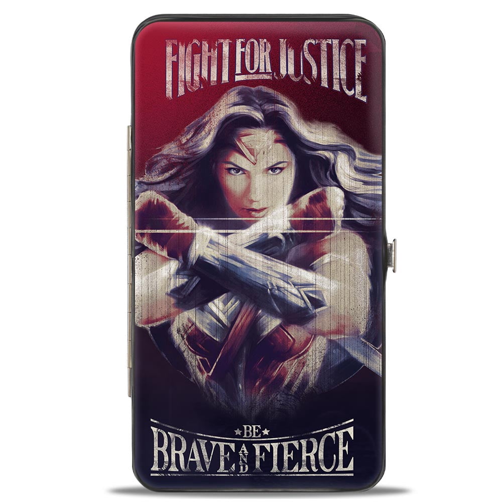 DC Comics Wallet, Hinged, Wonder Woman Pose Fight For Justice Be Brave ...
