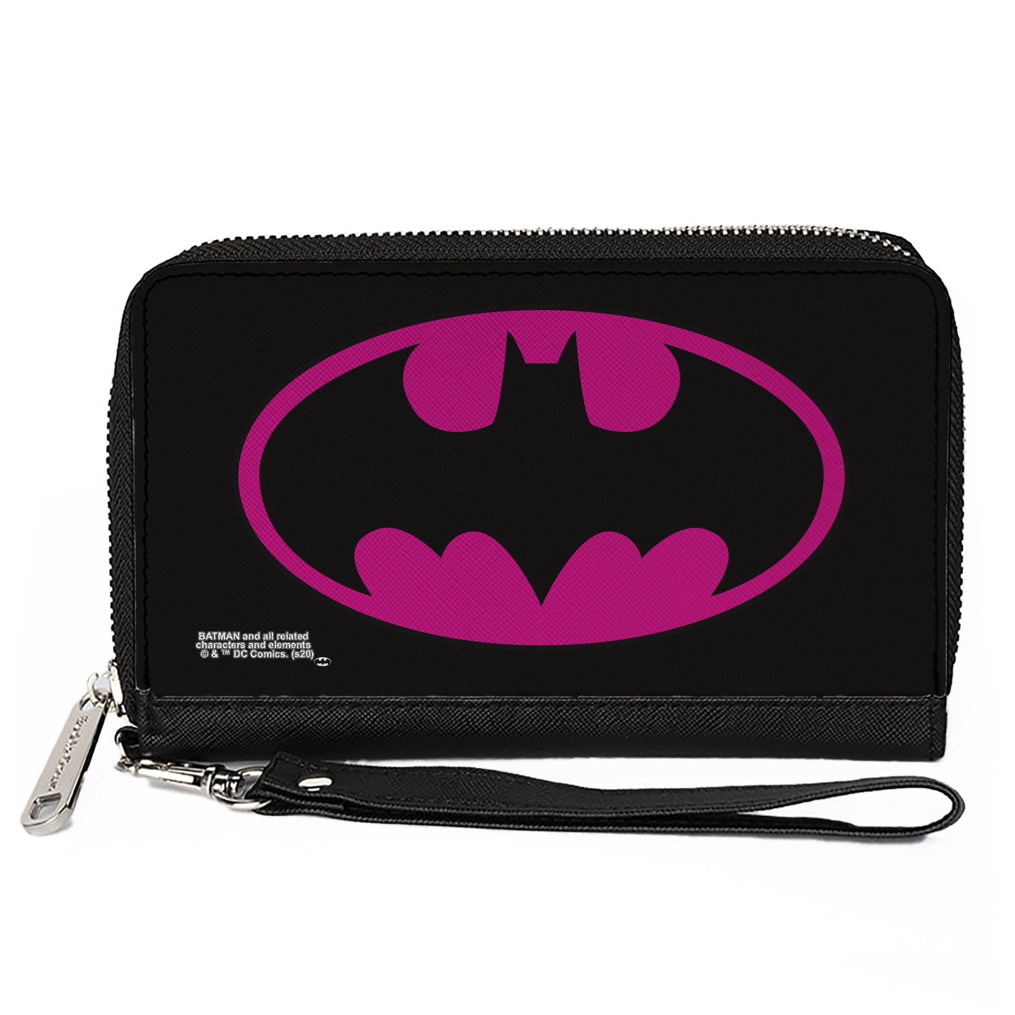 DC Comics Wallet, Zip Around, Batman Bat Logo Black Fuchsia, Vegan ...