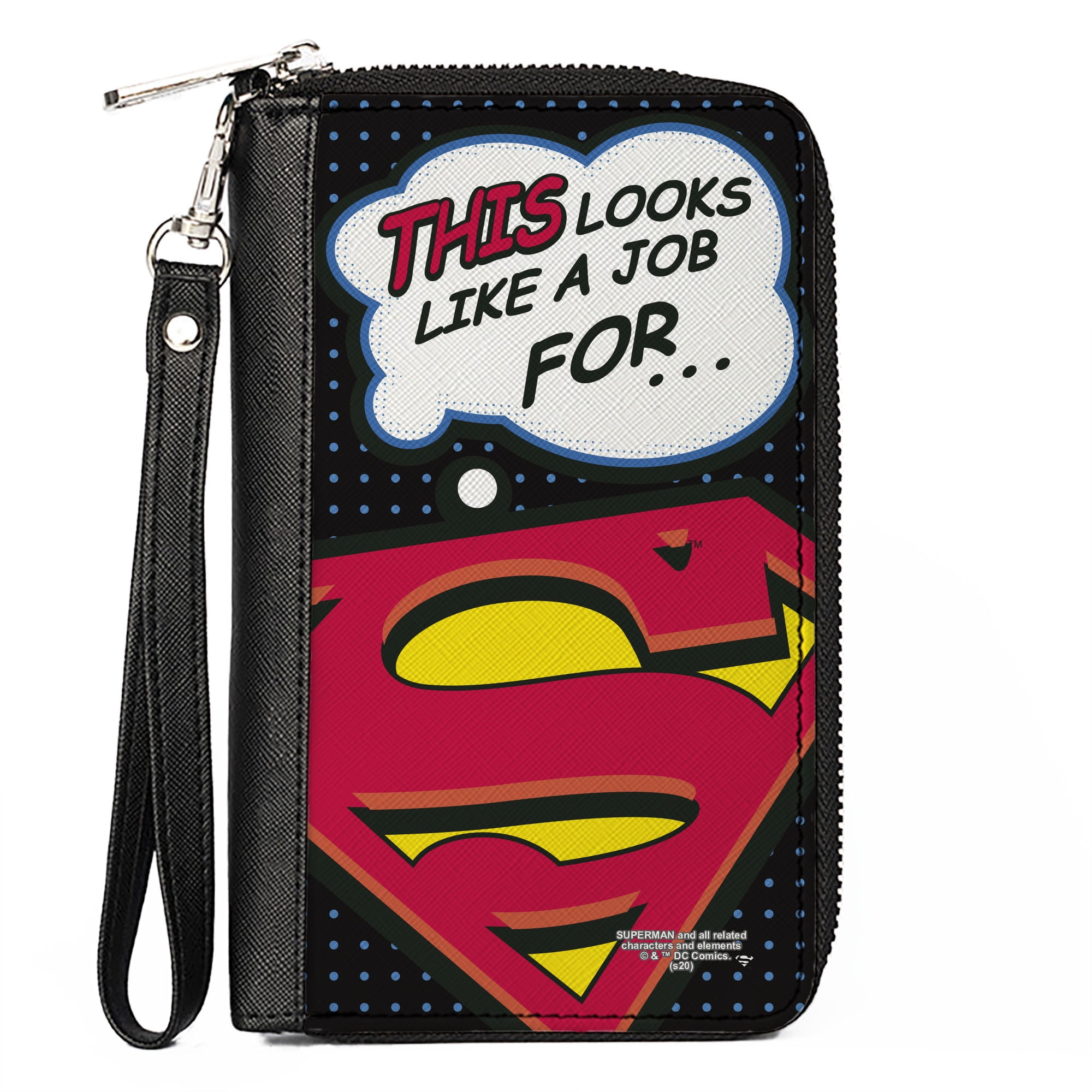 DC Comics Wallet, Zip Around, Superman Shield This Looks Like a Job for ...