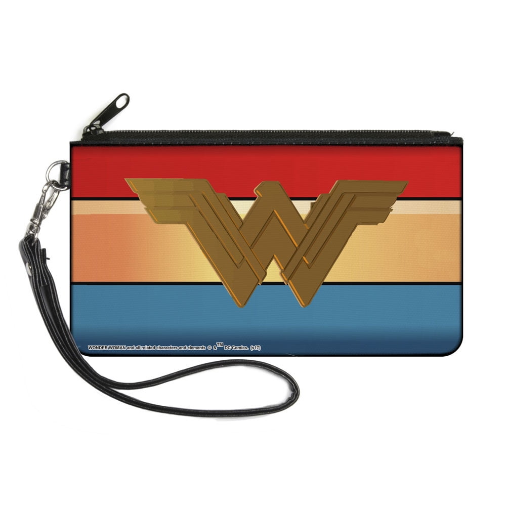 DC Comics Wallet, Zip Pouch, Wonder Woman 2017 Icon Stripe Red Golds ...