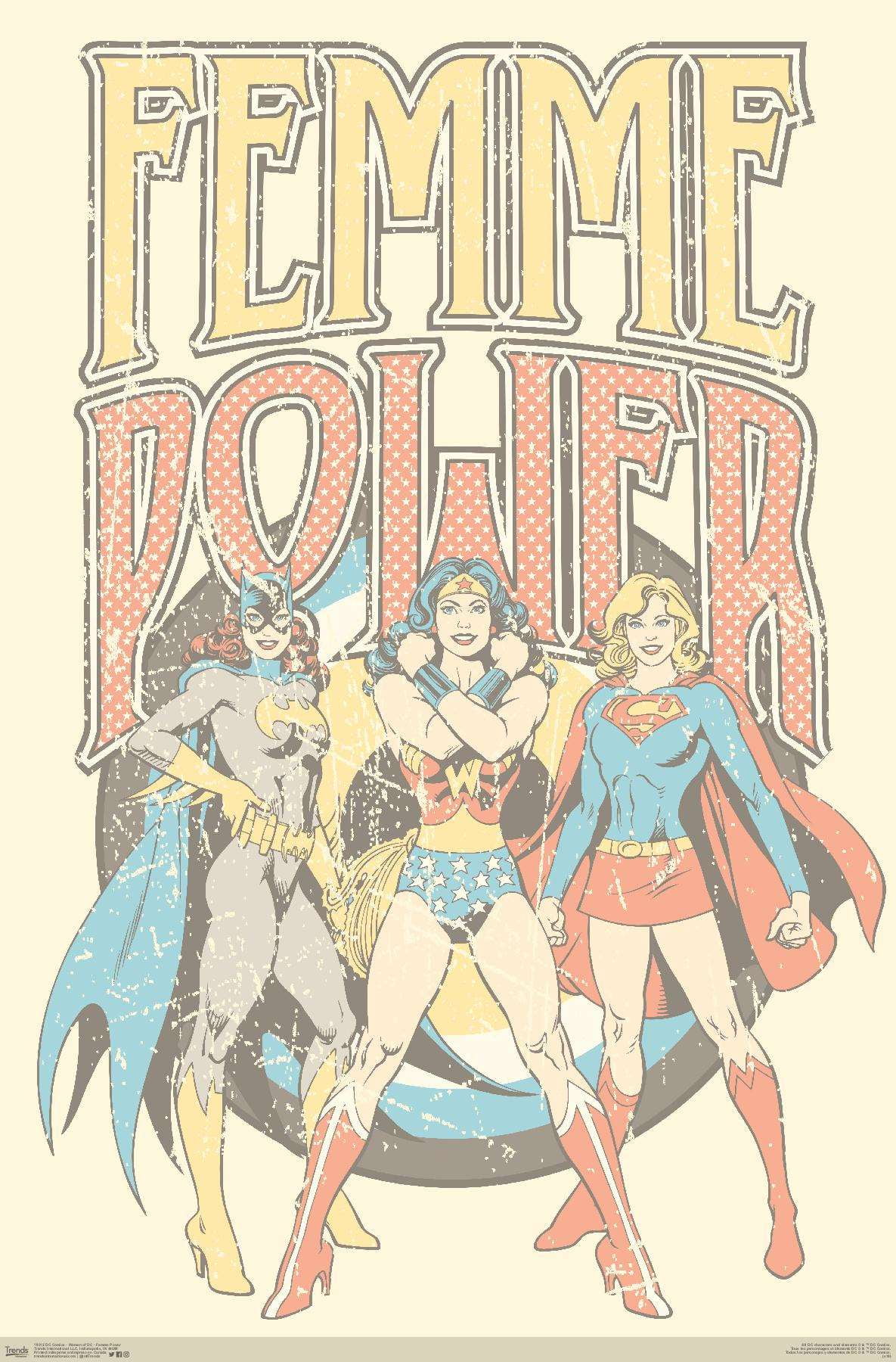 DC Comics - Women Of DC - Femme Power Wall Poster, 14.725" x 22.375 ...
