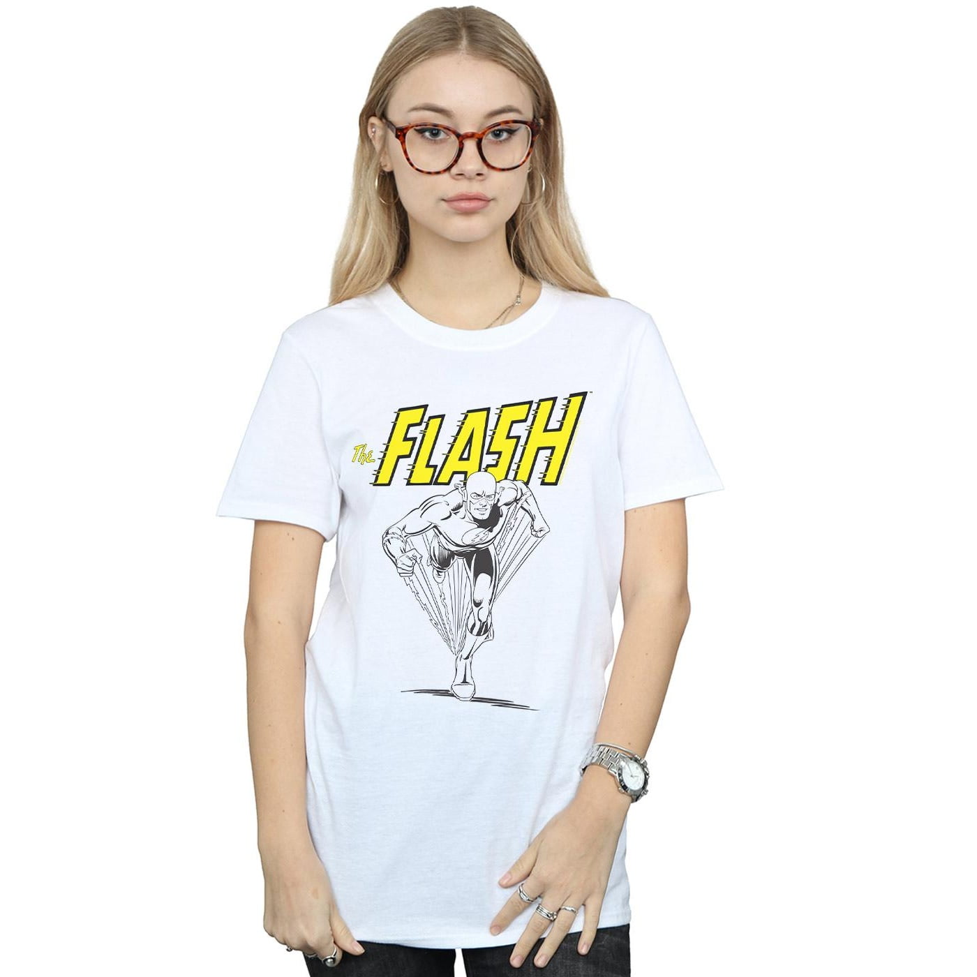 DC Comics Womens The Flash Mono Action Pose Cotton Boyfriend T-Shirt - Walmart.com