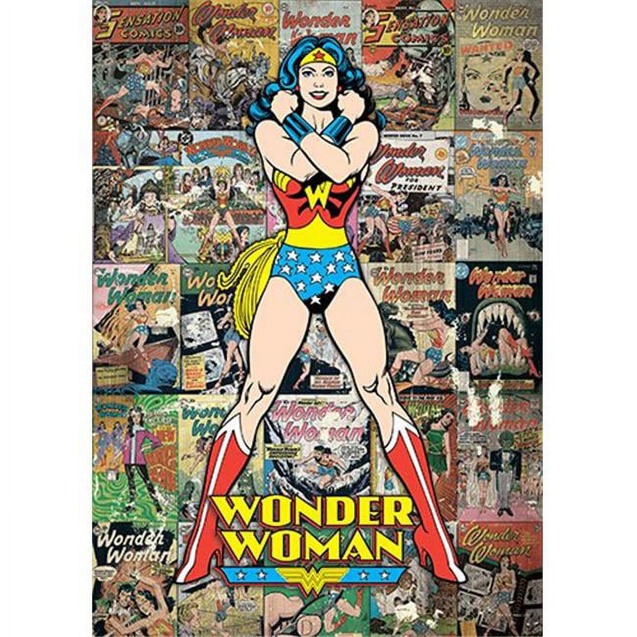 DC Comics (Wonder Woman - Comic Collage) MightyPrint™ Wall Art ...