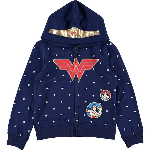 DC Comics Wonder Woman Cosplay Hoodie for Little and Big Girls Sizes XS ...