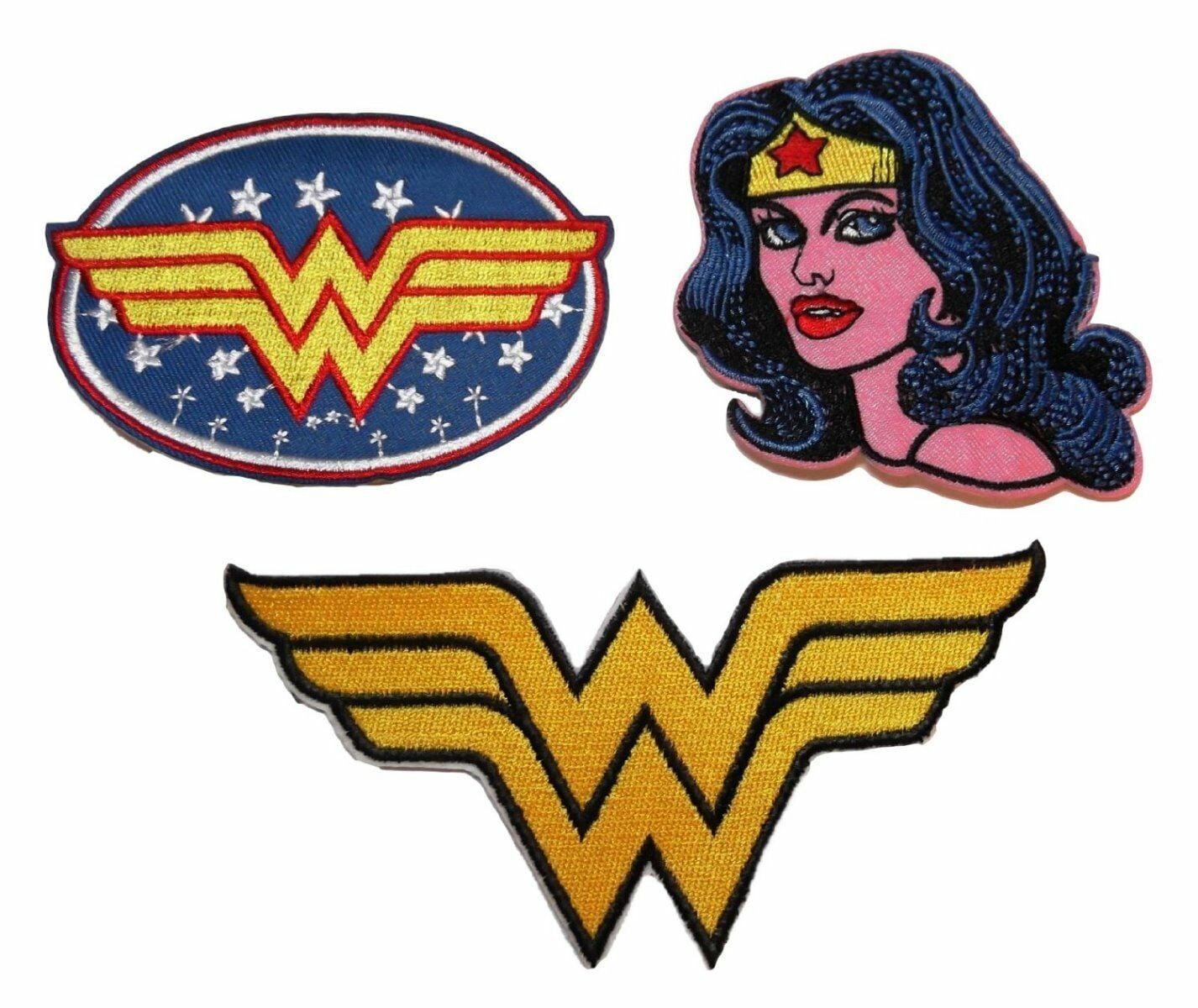 DC Comics Wonder Woman Set of 3 Embroidered Logo Patches - Walmart.com