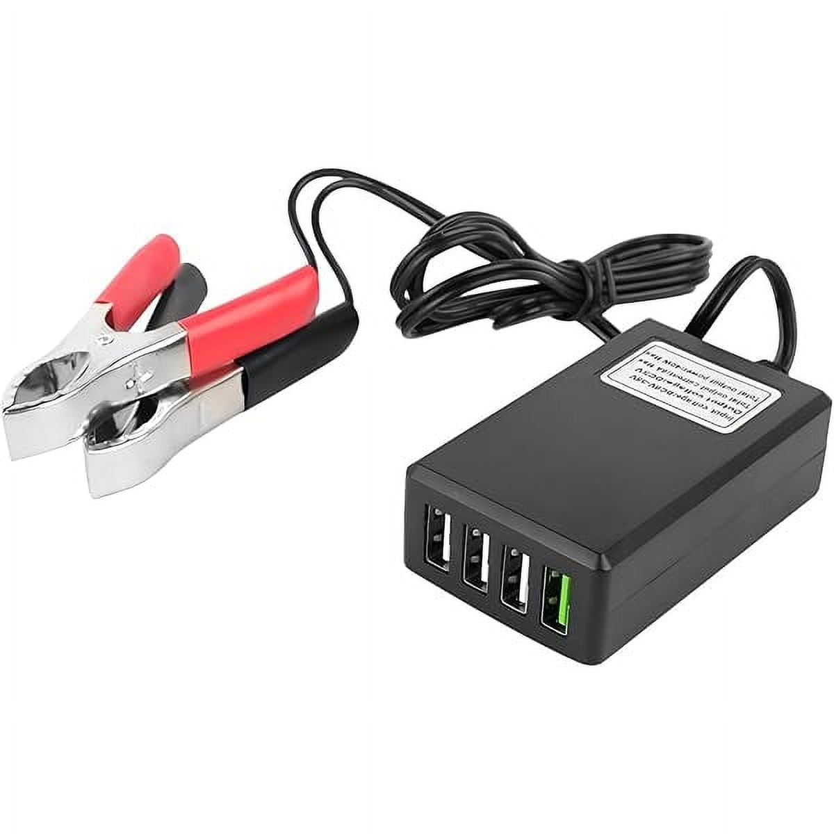 DC Converter with Battery Clip 12V 24V to 5V 8A 4-Port USB Power ...