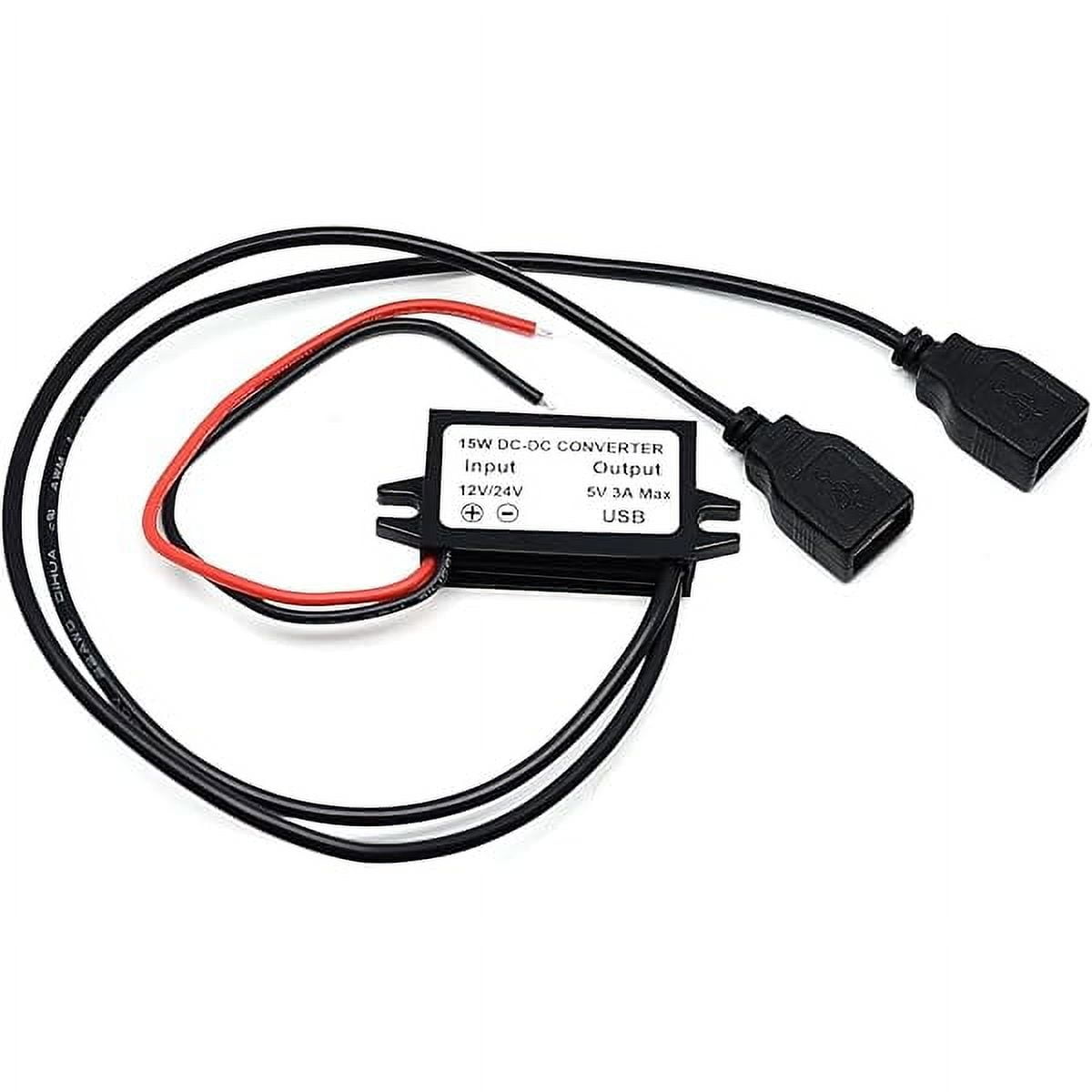 DC Converter Module 12V to 5V 3A 15W Regulator Step Down Car Power Converter Reduced Voltage ...