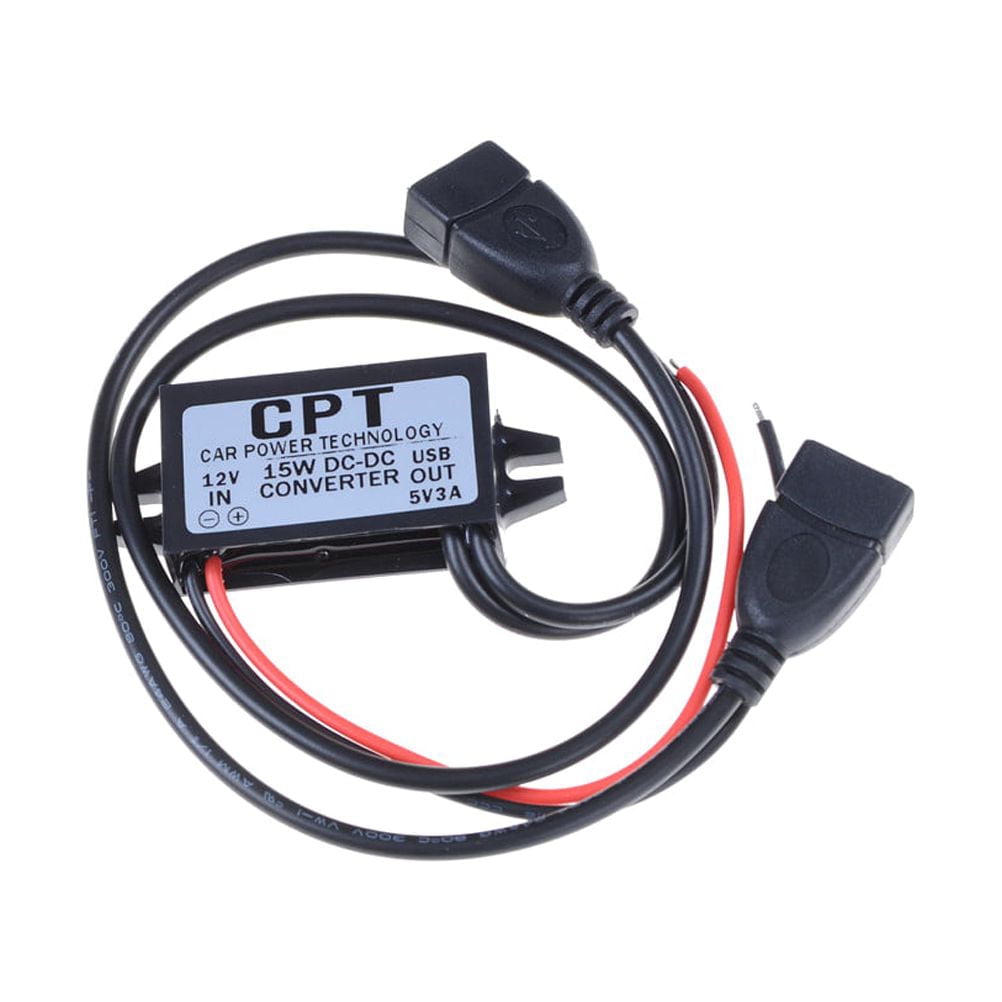DC-DC 12V to 5V Mini A type USB Dual Converter Step Down Power Module ...