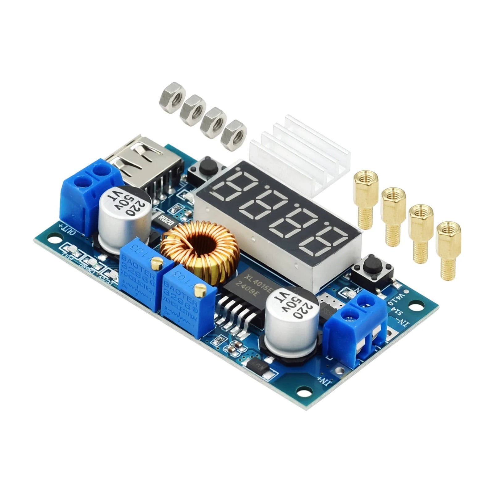 DC-DC 5A Digital LED Drive Lithum Battery Charger Module CC/CV USB Step ...