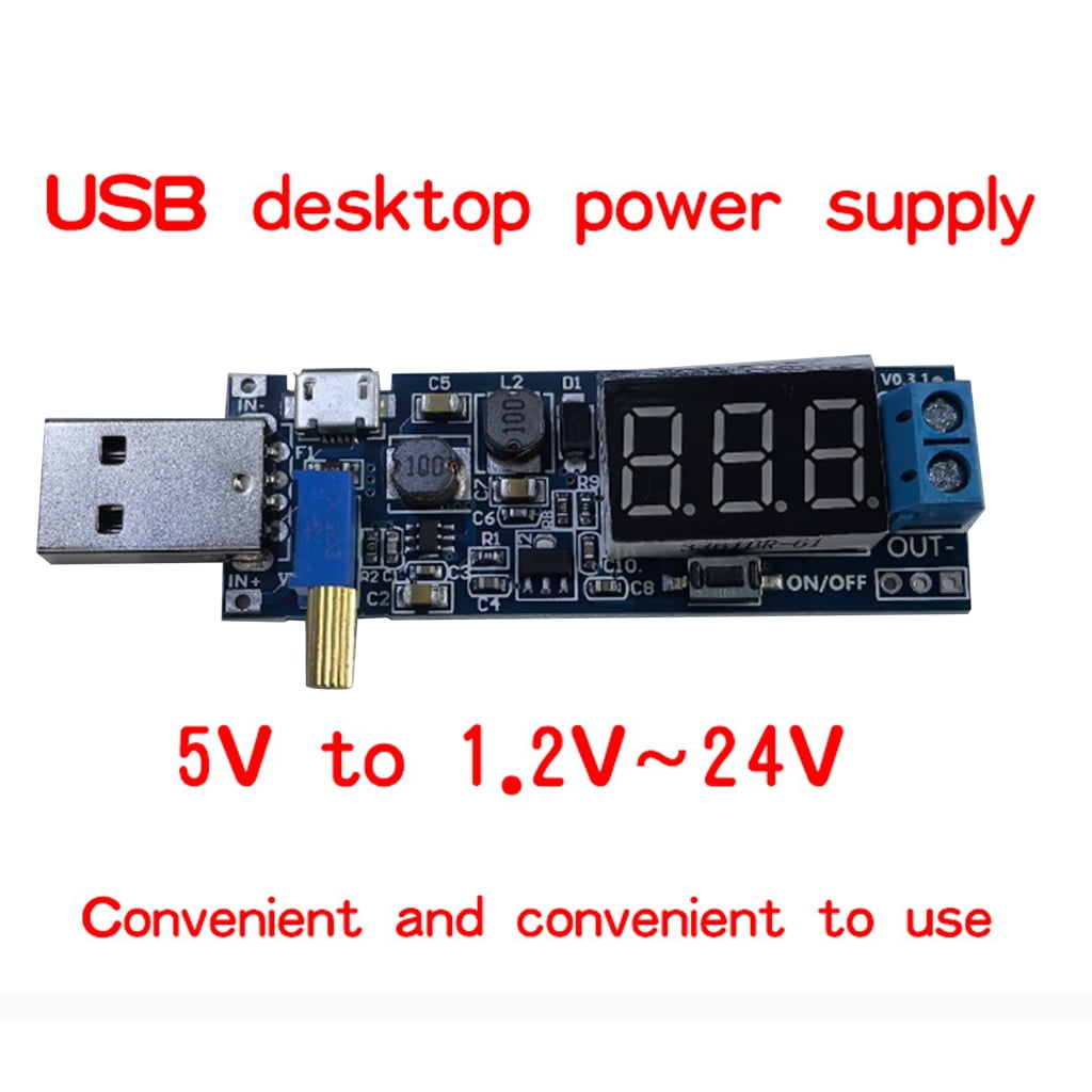 DC-DC 5V to 1.2V-24V USB Step UP/Down Power Supply Module Adjustable Converter - Walmart.com