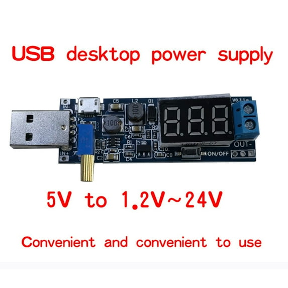 DC-DC 5V to 1.2V-24V USB Step UP/Down Power Supply Module Adjustable ...
