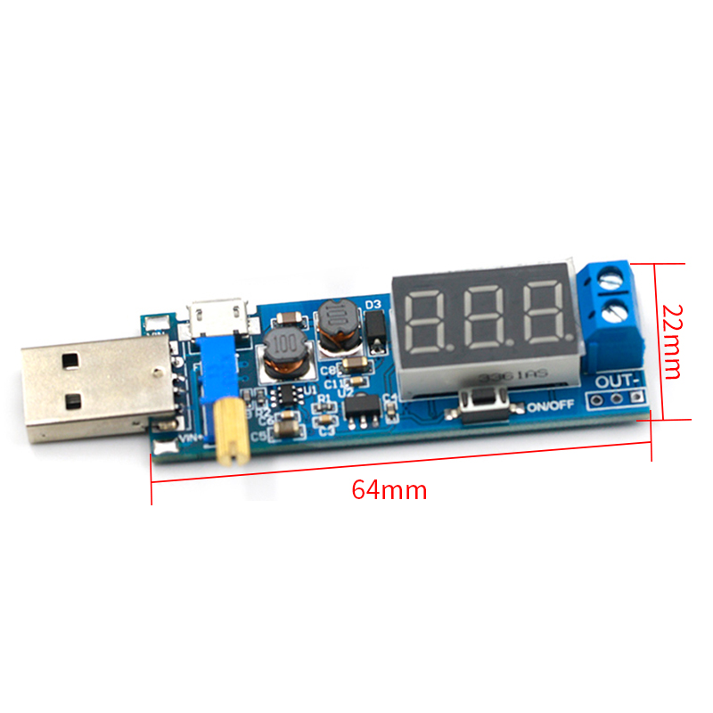 DC-DC 5V to 3.5V / 12V USB Step UP / Down Power Supply Module Adjustable Boost Buck Converter ...