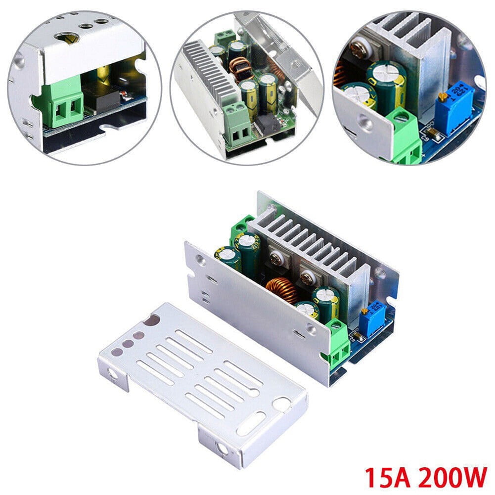 DC-DC 8-60V to 1-36V 15A 200W Step-down Converter Drop Voltage Power ...