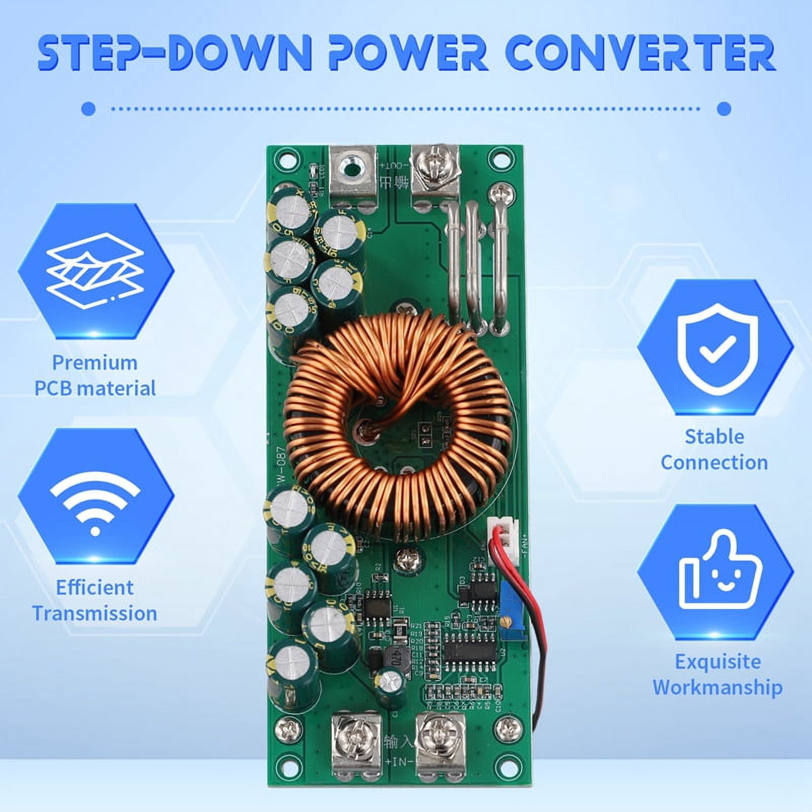 DC-DC1500W DC Adjustable Step-Down Module 90V to 60V 48V 12V High Power ...