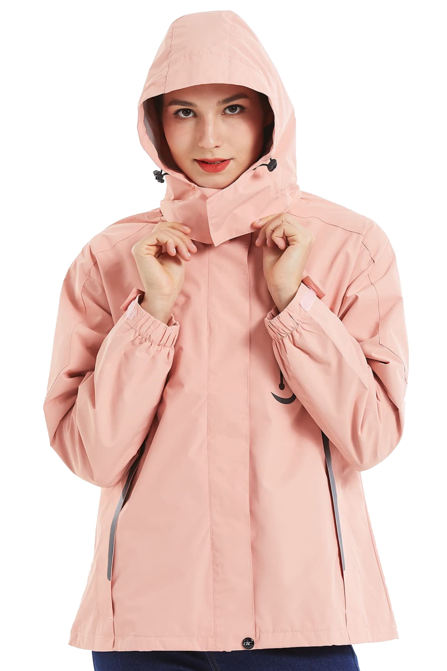 DC Diamond Candy Women's Lightweight Waterproof Rain Jacket with Hood ...