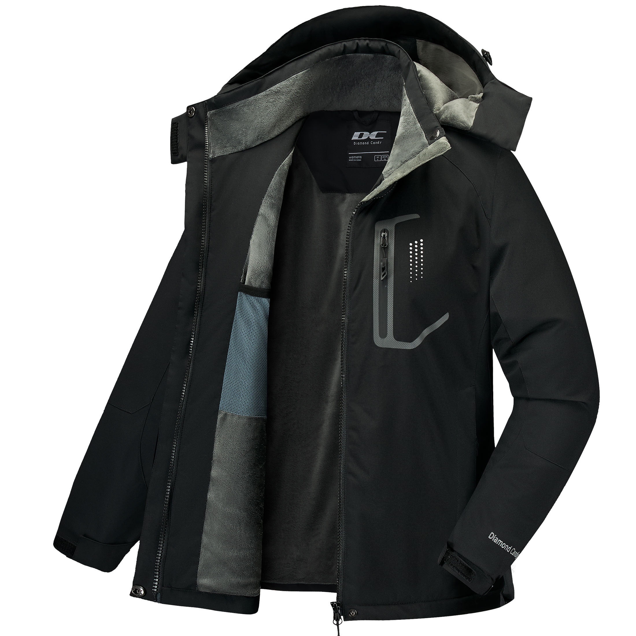 Diamond Candy Women's Waterproof Windproof Ski & Rain Jacket with ...