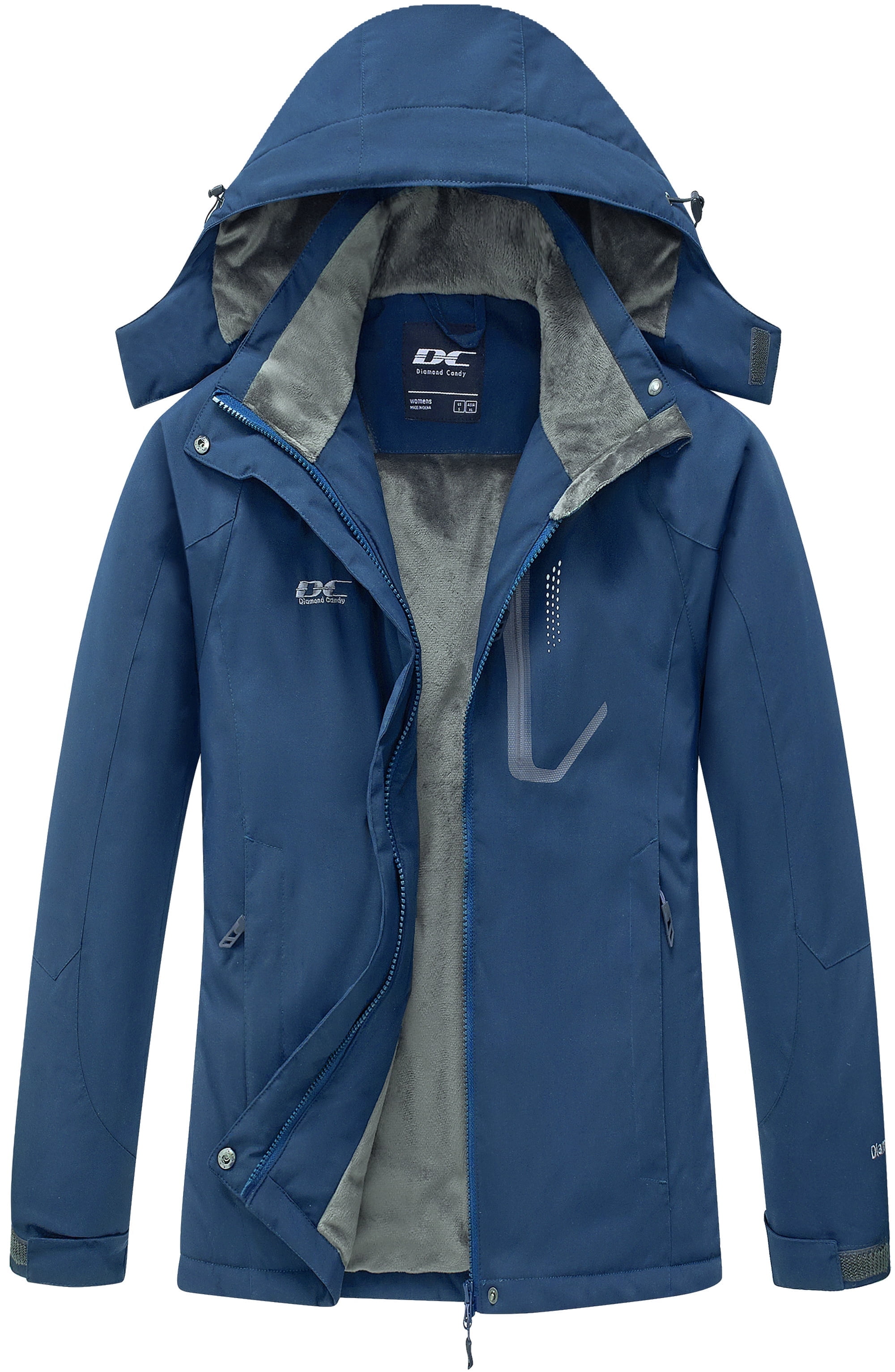 Diamond Candy Women's Winter Ski Jacket Hooded Windproof Warm Jackets ...