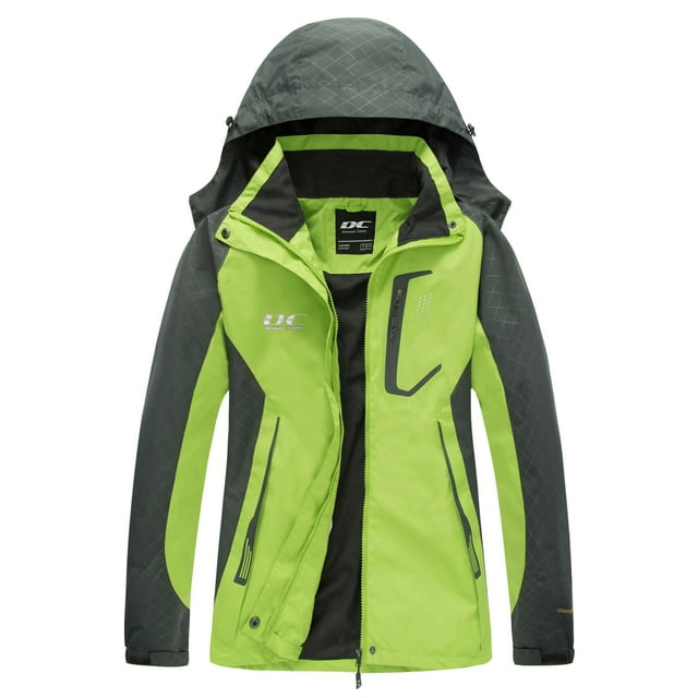 DC Diamond Candy Womens Rain Jacket Waterproof Coat with Hood Windproof ...
