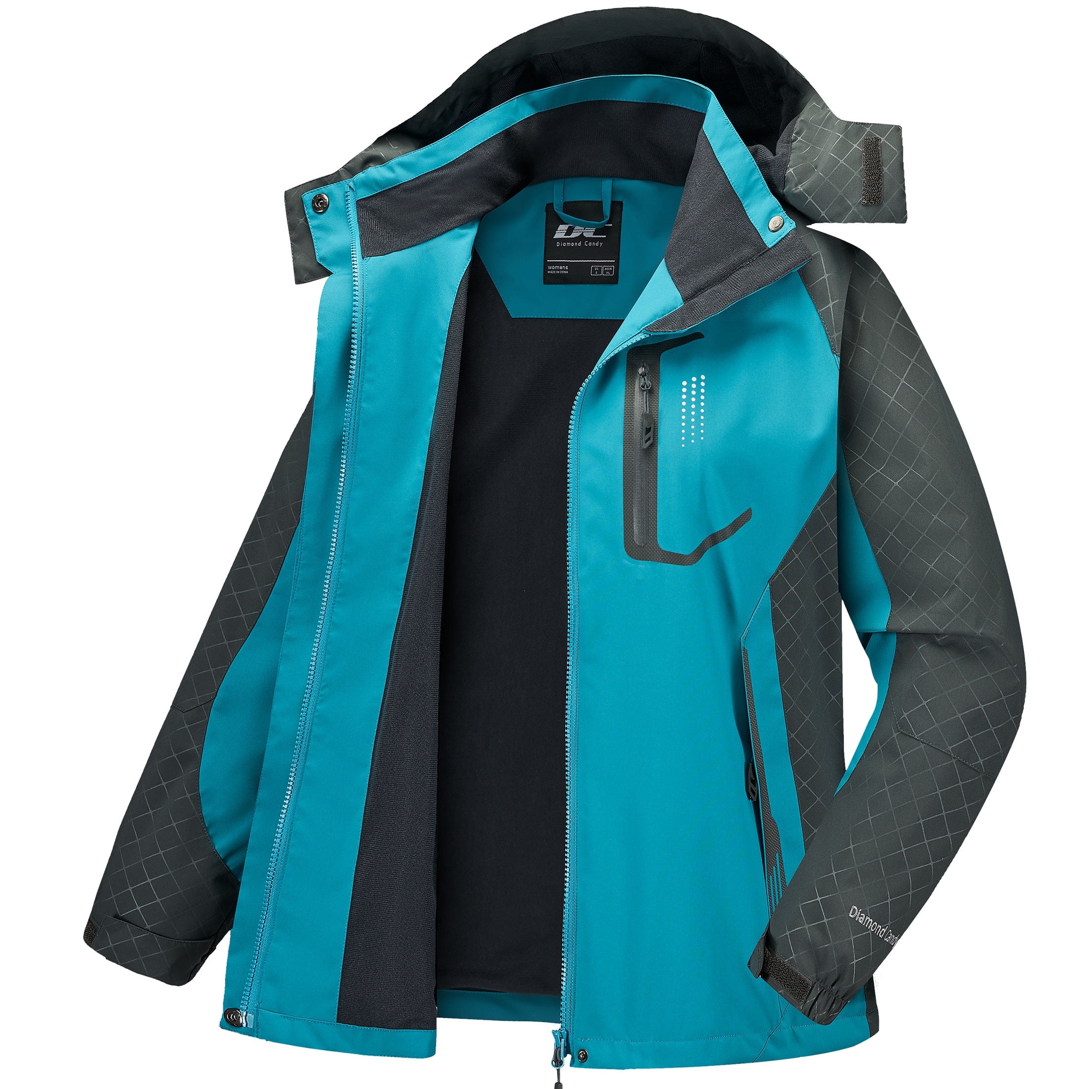DC Diamond Candy Ultra Light Women's Insulated Weatherproof Rain Jacket ...
