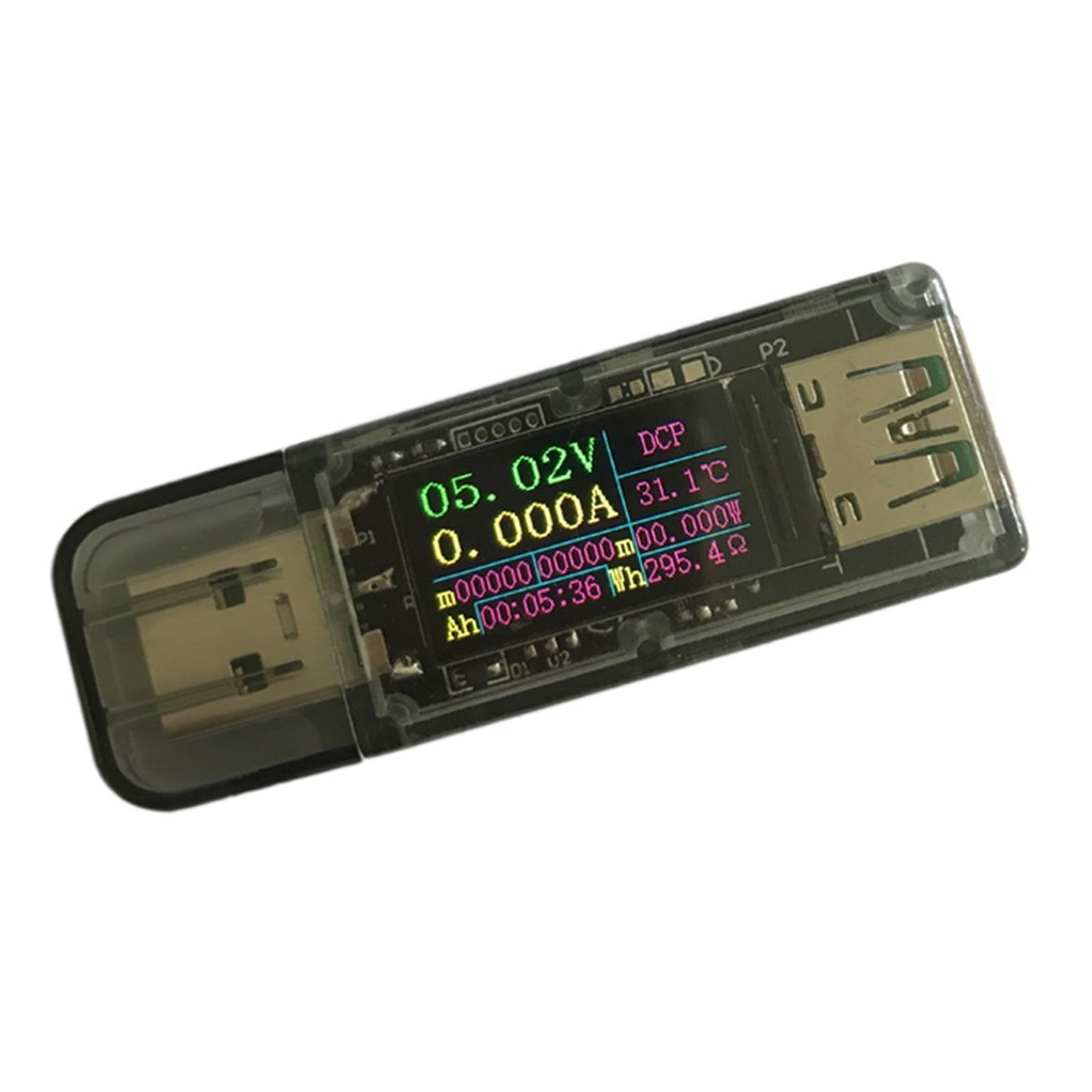 DC Digital 30v 5A USB Tester Voltage Current Power Capacity Meter QC 2. ...