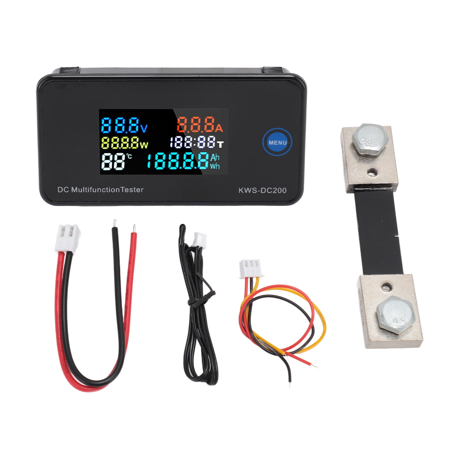 DC Digital Voltmeter Ammeter DC200 100A LCD Color Display 7 in 1 ...